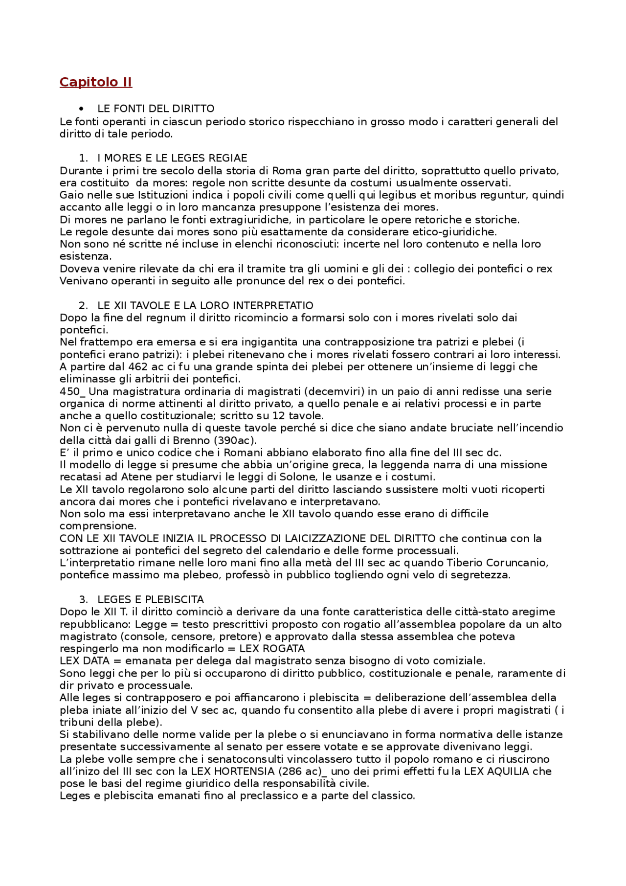 Capitolo Ii Le Fonti Del Dirittole Fonti Op Docsity
