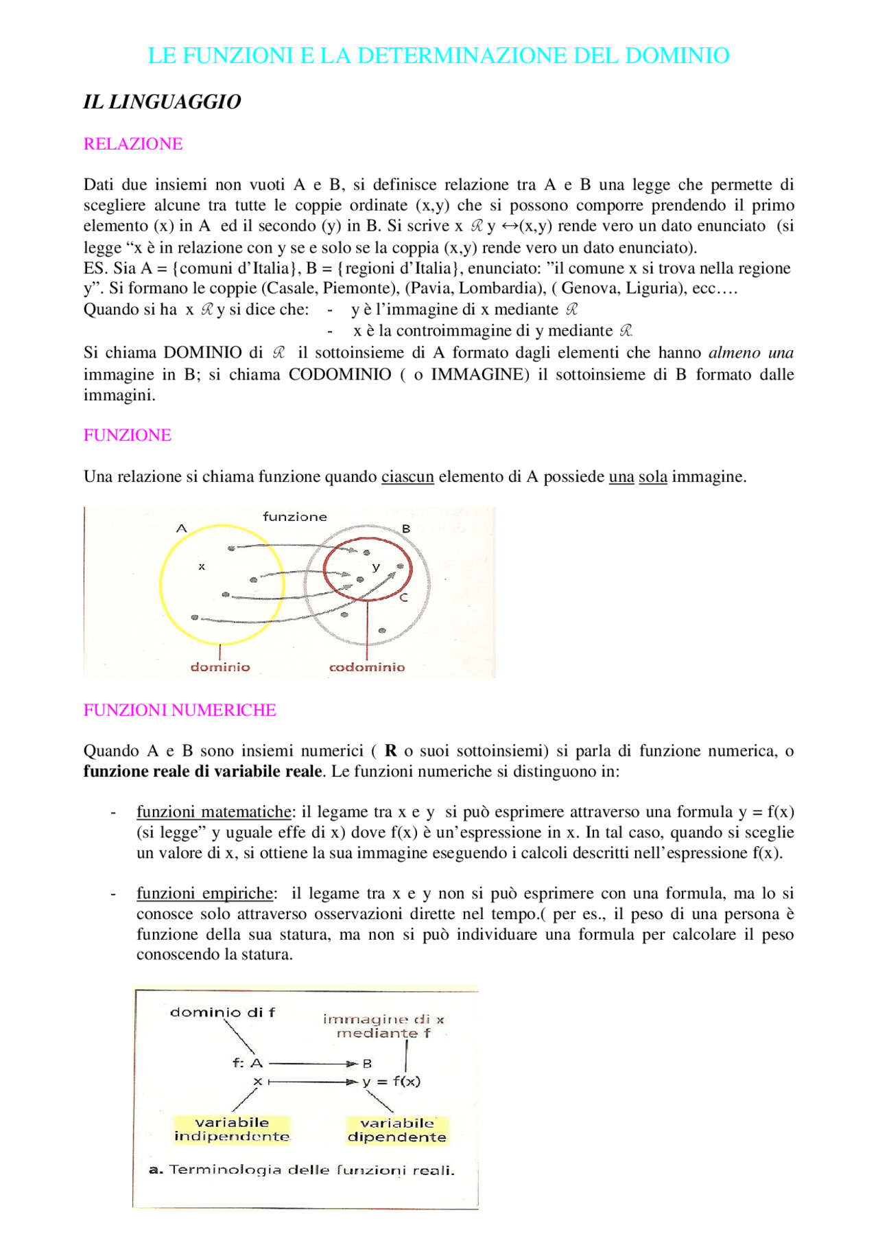 Funzioni Docsity