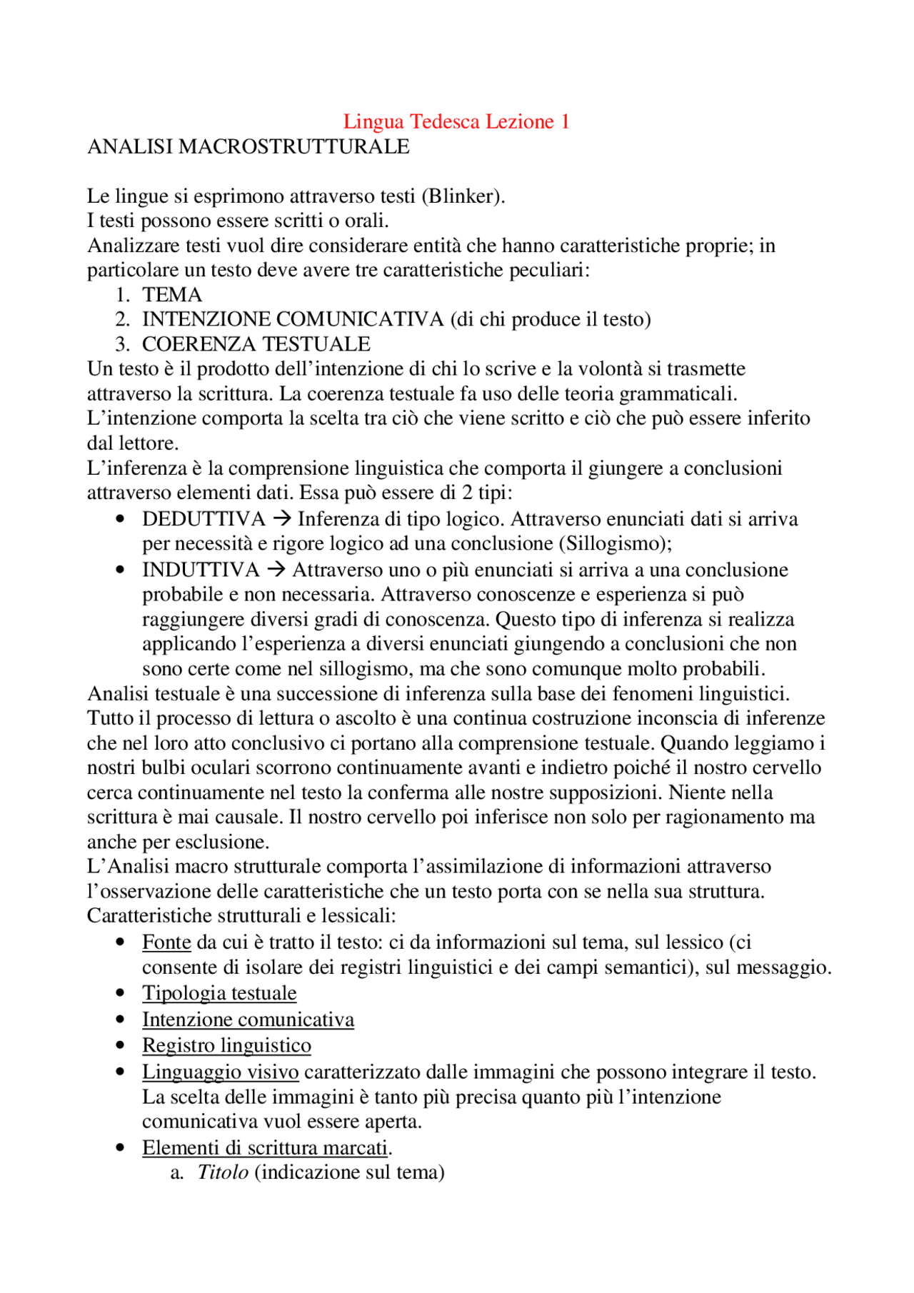Tedesco Appunti Di Grammatica 1 Docsity