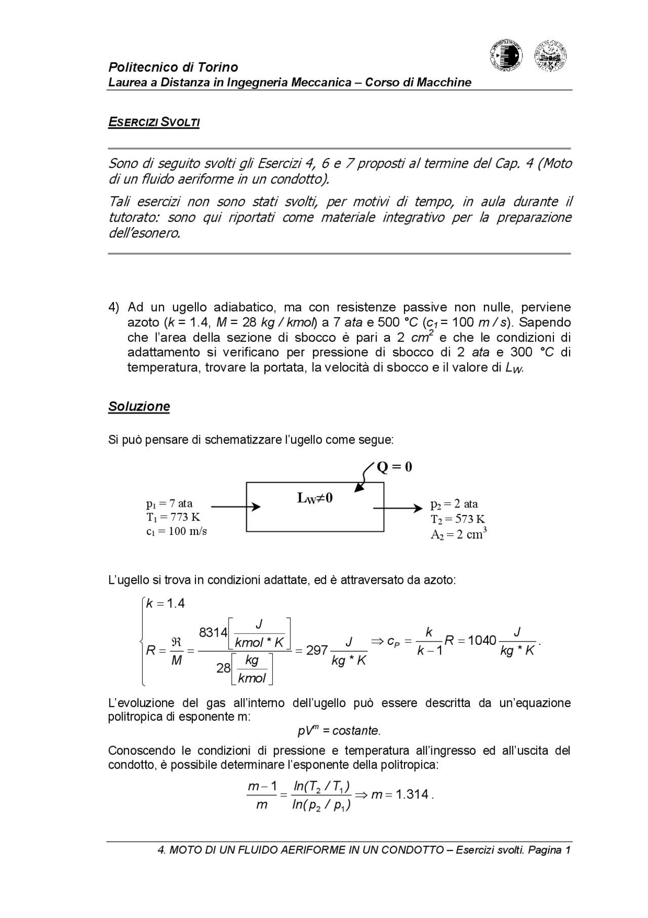 Cap4 Esercizi Svolti Di Fondamenti Di Macchine Docsity