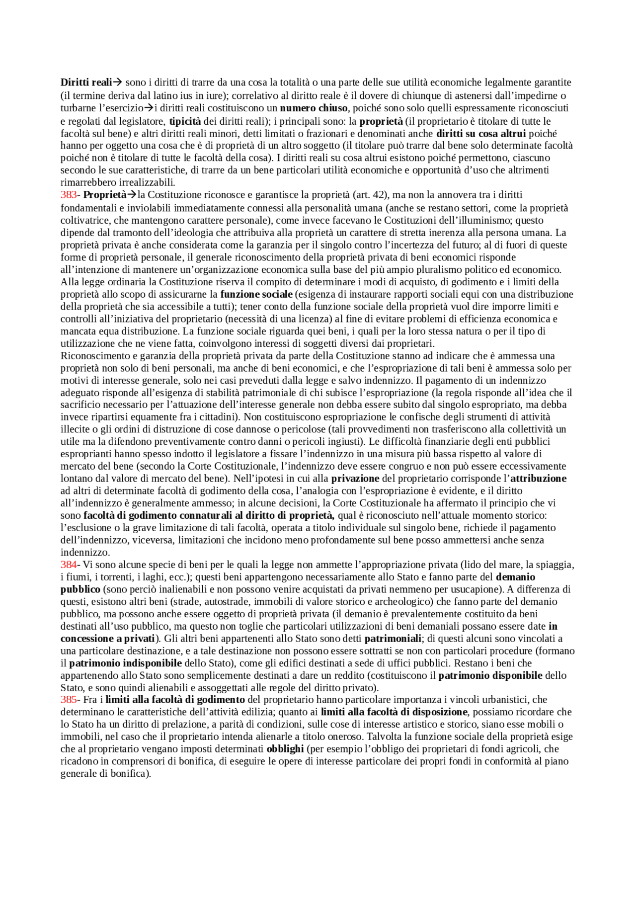 Diritti Reali Docsity