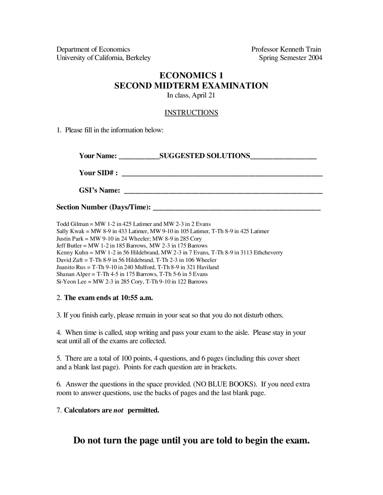 Introduction To Discrete Structure Exam Econ 1 Docsity