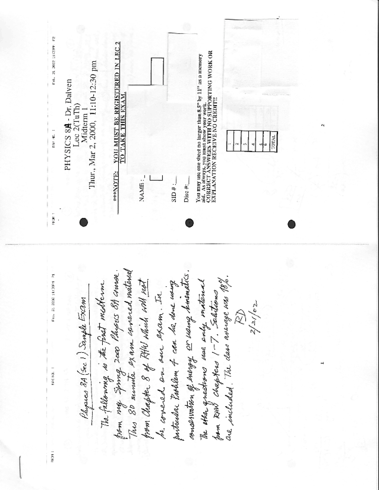 Problems On Introductory Physics Examination 3 Physics 8a Docsity