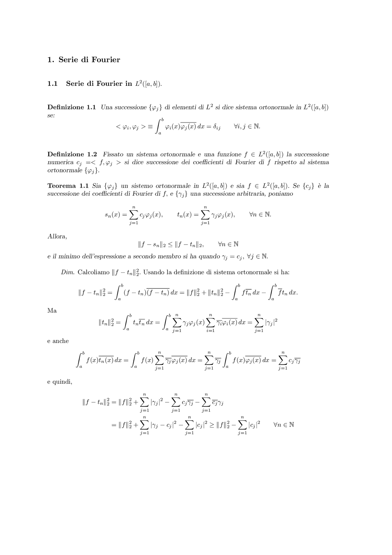 Serie Di Fourier Docsity