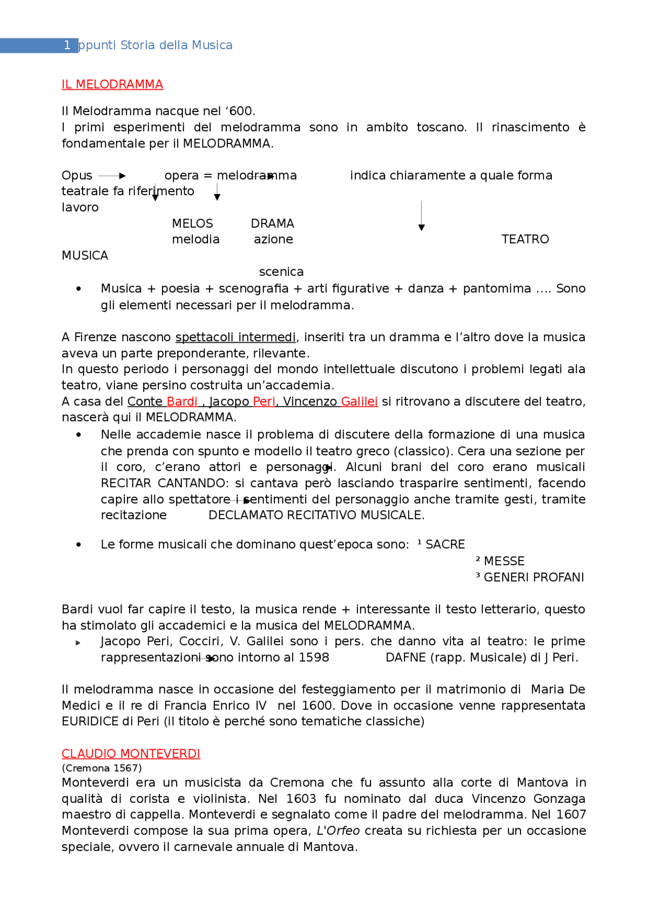 Storia Della Musica Docsity