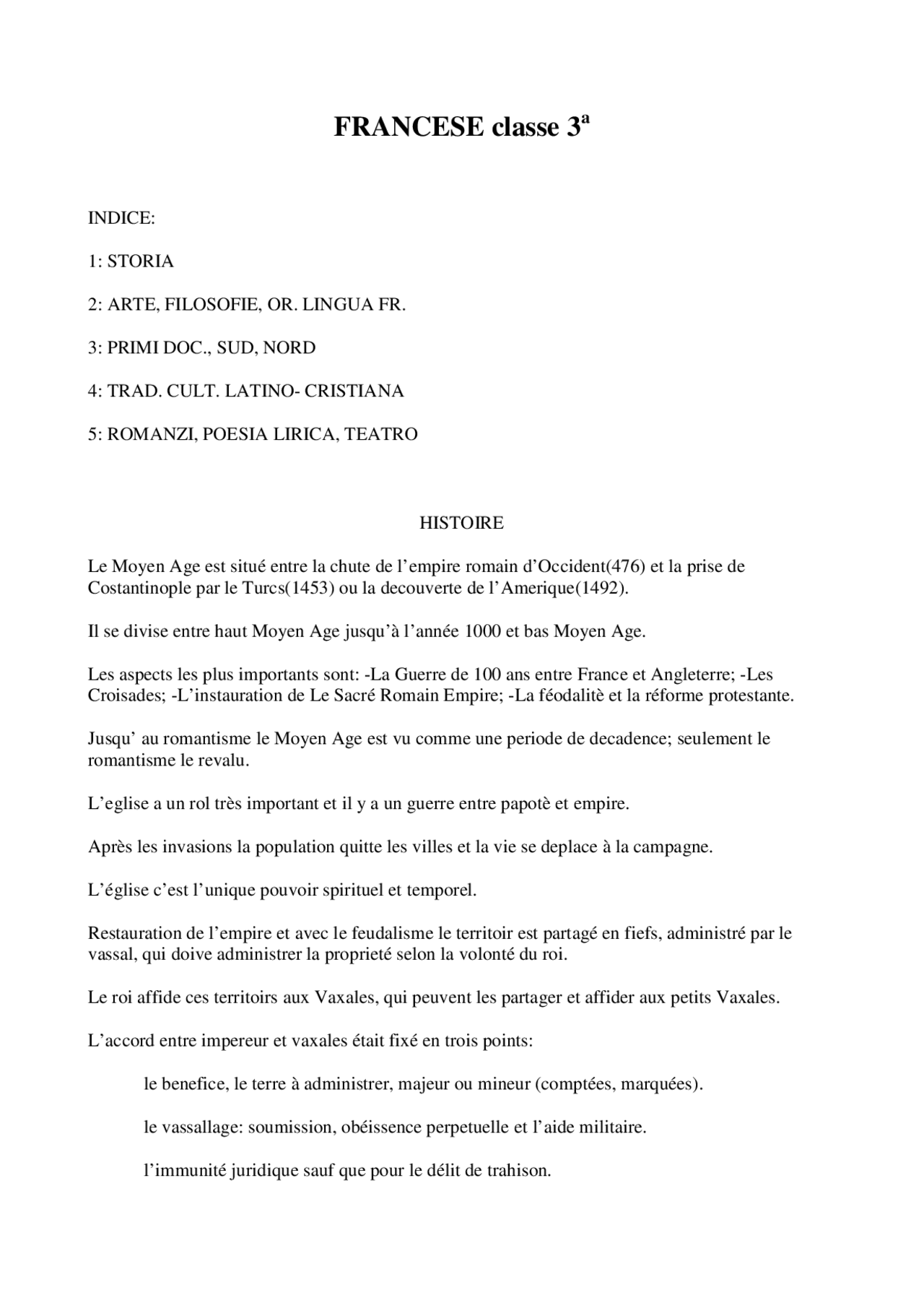 Francese Riassunto Sulla Francia Docsity
