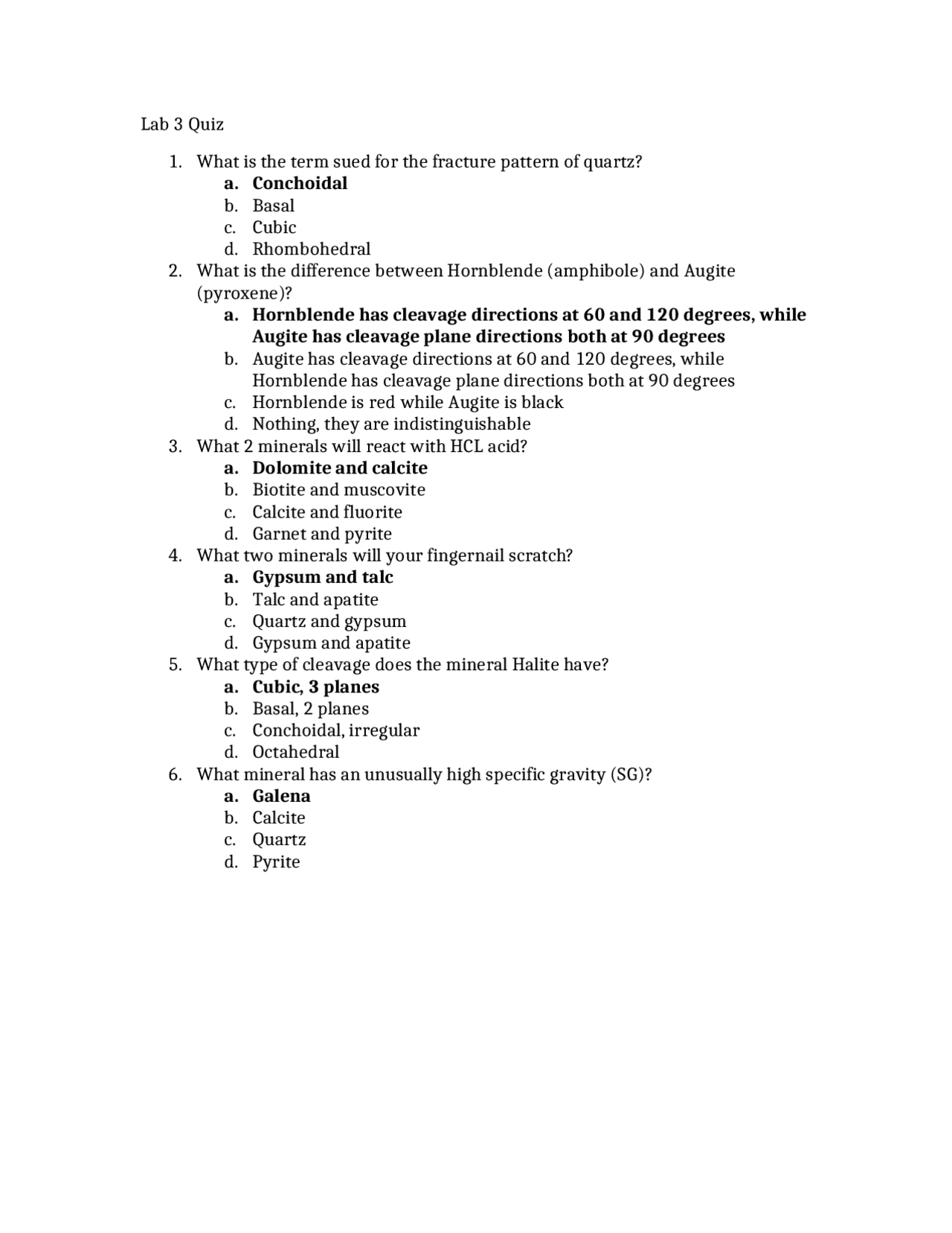 Lab 3 Quiz With Solution For Elements Of Geology Geos 2104 Docsity