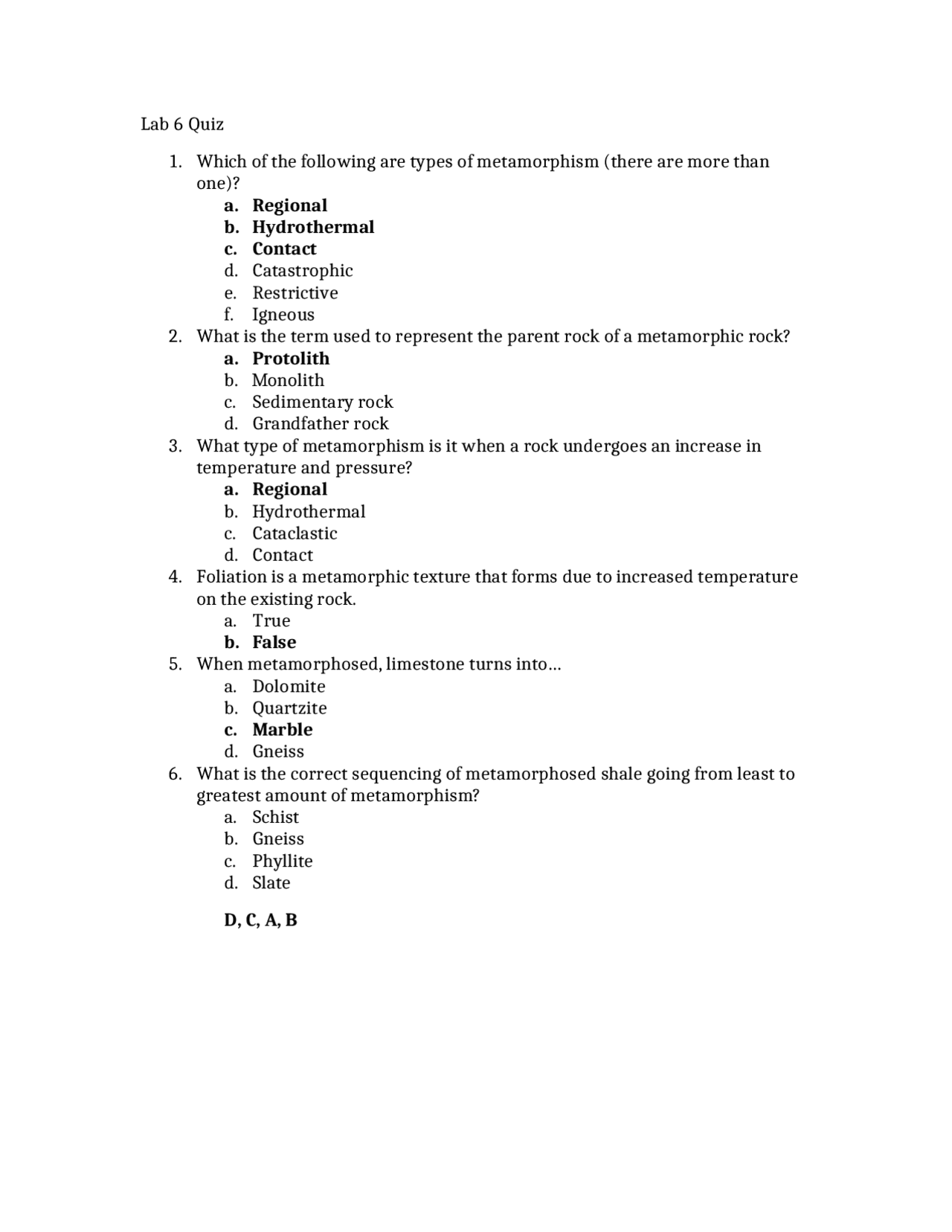 Lab Quiz Solved Elements Of Geology Geos 2104 Docsity