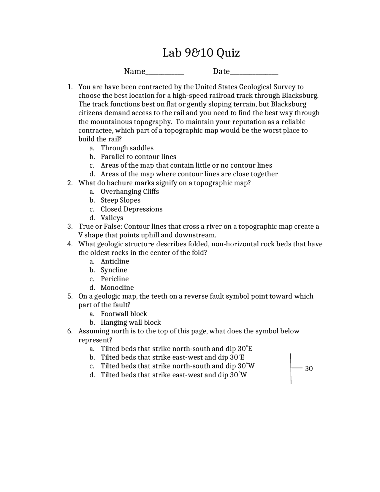 Lab Quiz Elements Of Geology Geos 2104 Docsity