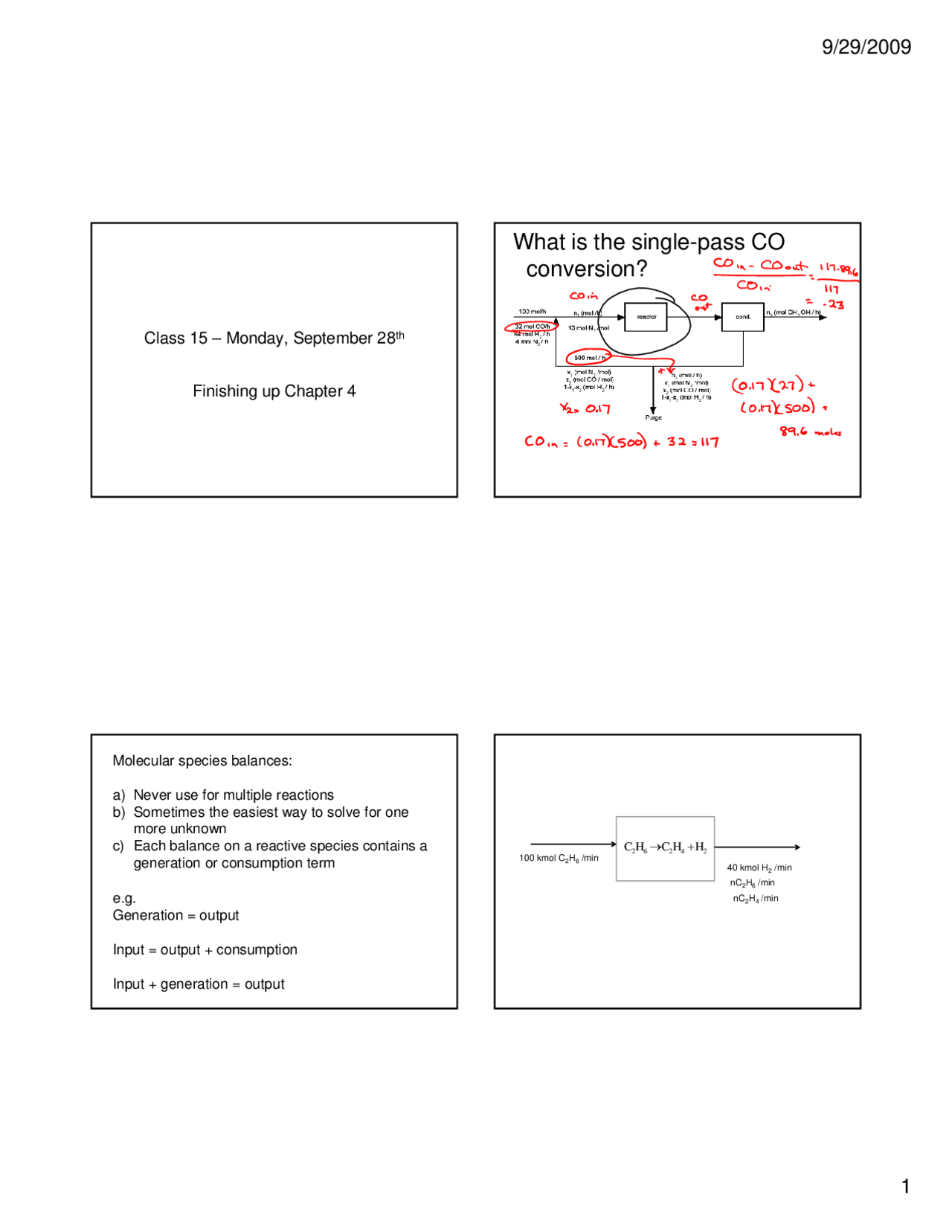 Lecture Slides On Conversion Wet And Dry Gas Chen 2120 Docsity
