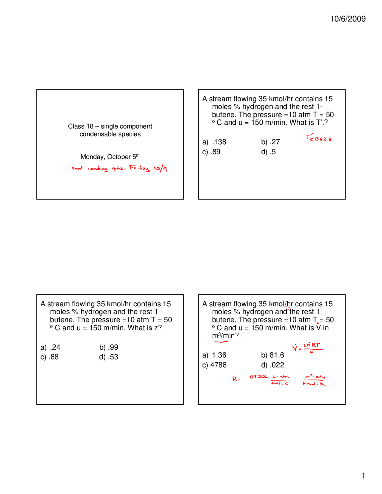 Lecture Slides On Single Component Condensable Species Part 1 Chen