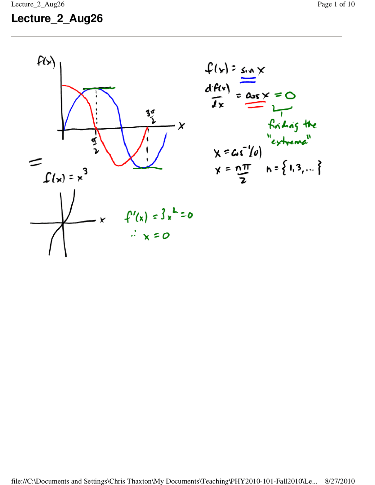 Solved Problems on Integrals Differentials - Handwritten Notes | PHY ...