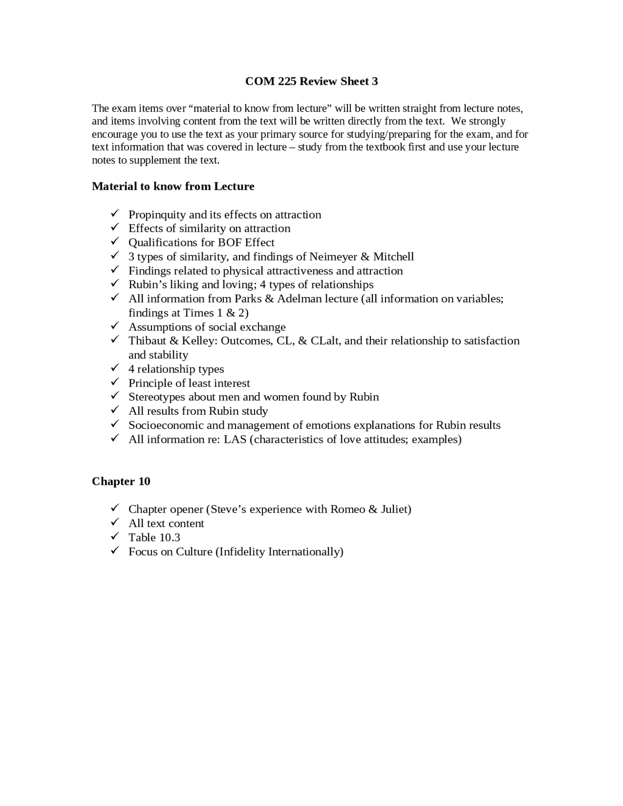 Principle of Least Interest - Intro to Interpersonal Communication | COM 225 - Docsity