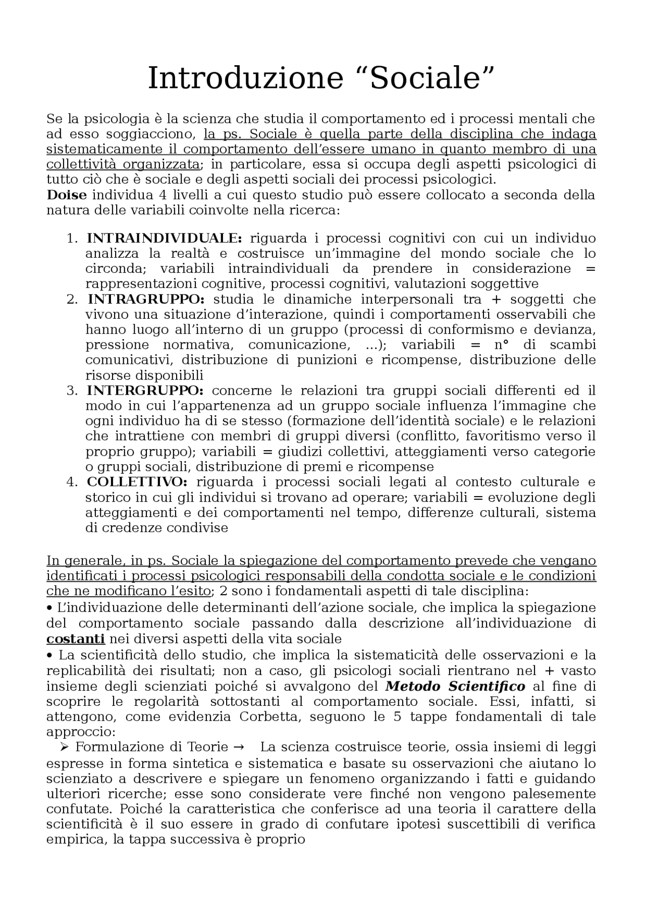 Riassunto Corso Psicologia Sociale Prof Scaffidi Unipa Docsity