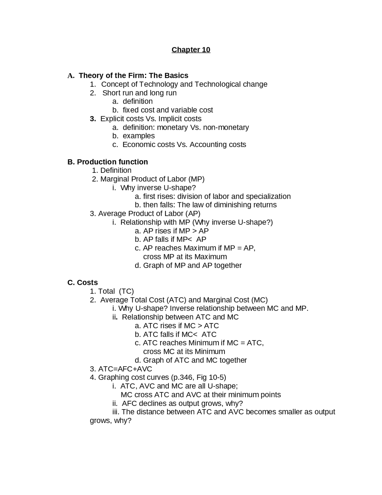 Outline For Principles Of Microeconomics Econ 2000 Docsity