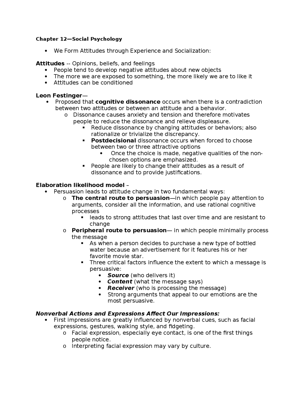 Notes on Introduction to Psychology | PSY 111 | Study notes Psychology ...