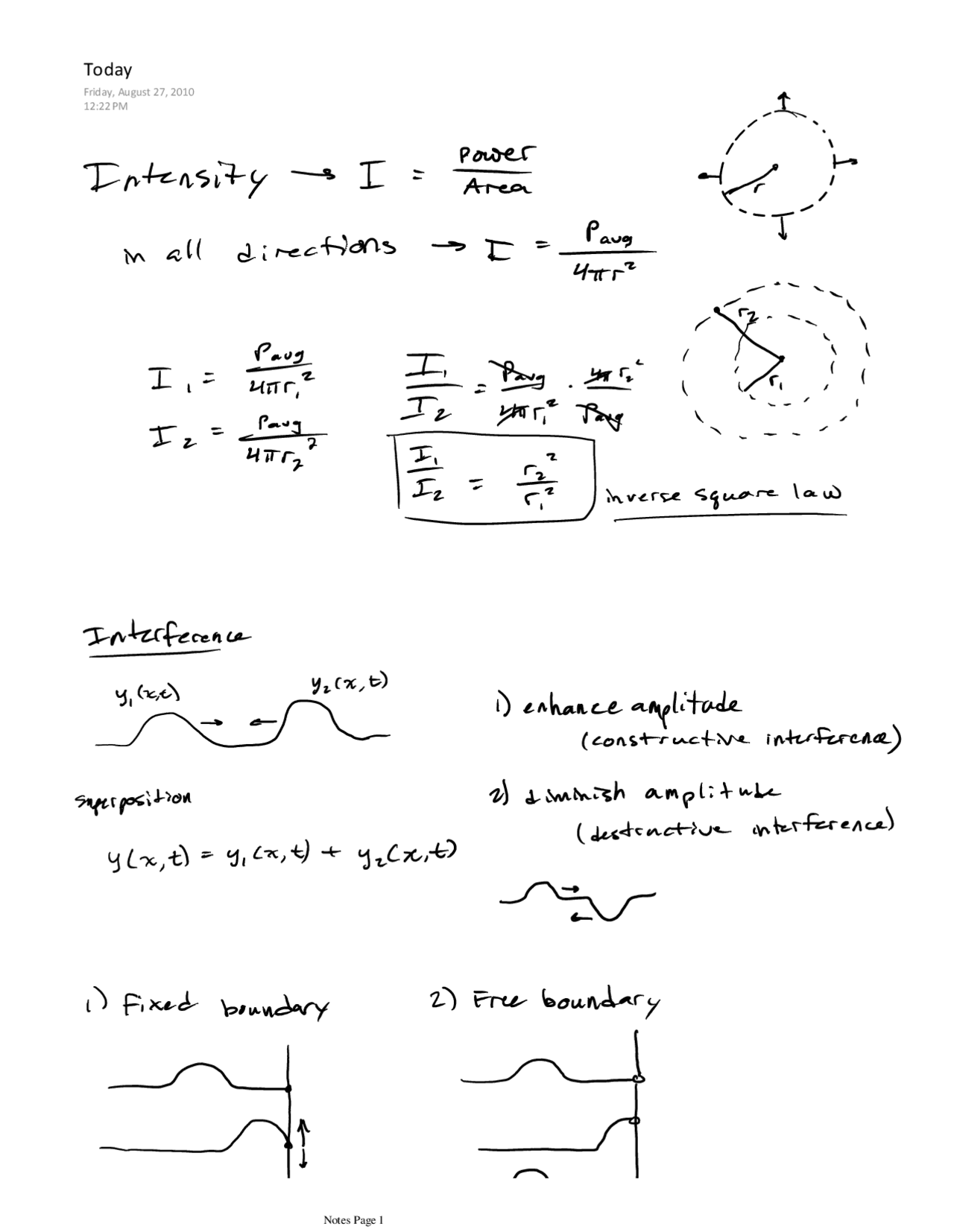 Foundations Of Physics I Handwritten Notes Phys 2306 Docsity