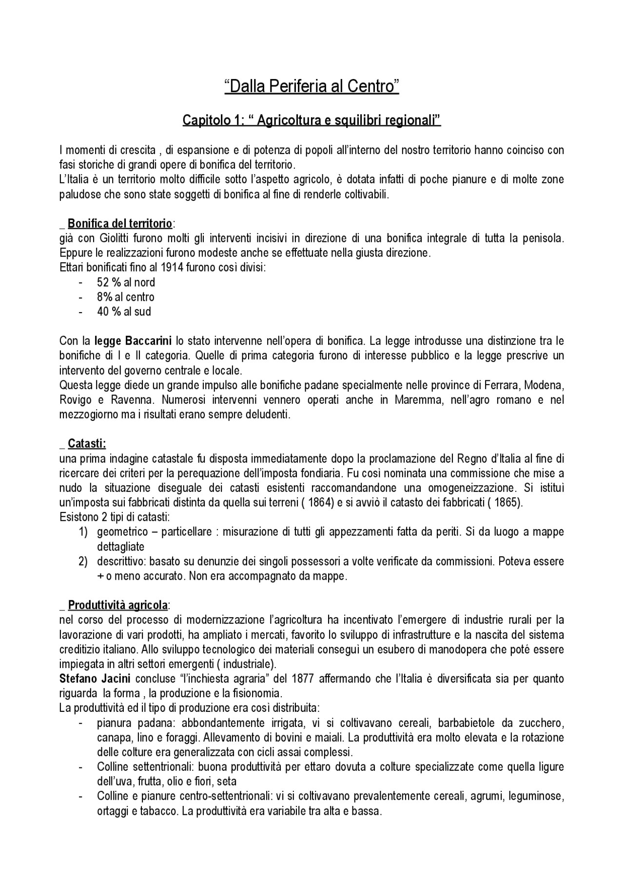 Dalla Perferia Al Centro Docsity