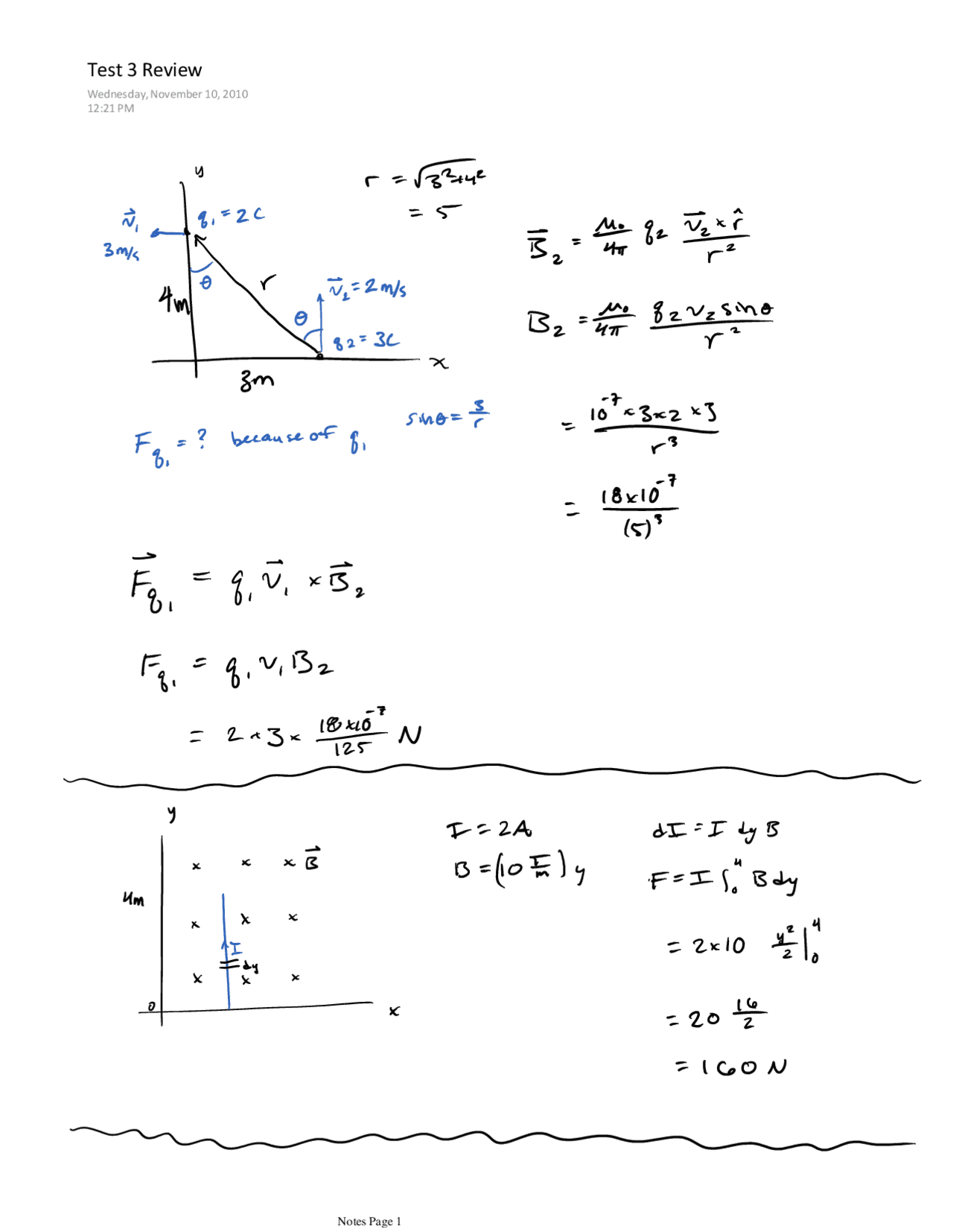 Foundations Of Physics I Test 3 Review Notes Phys 2306 Docsity