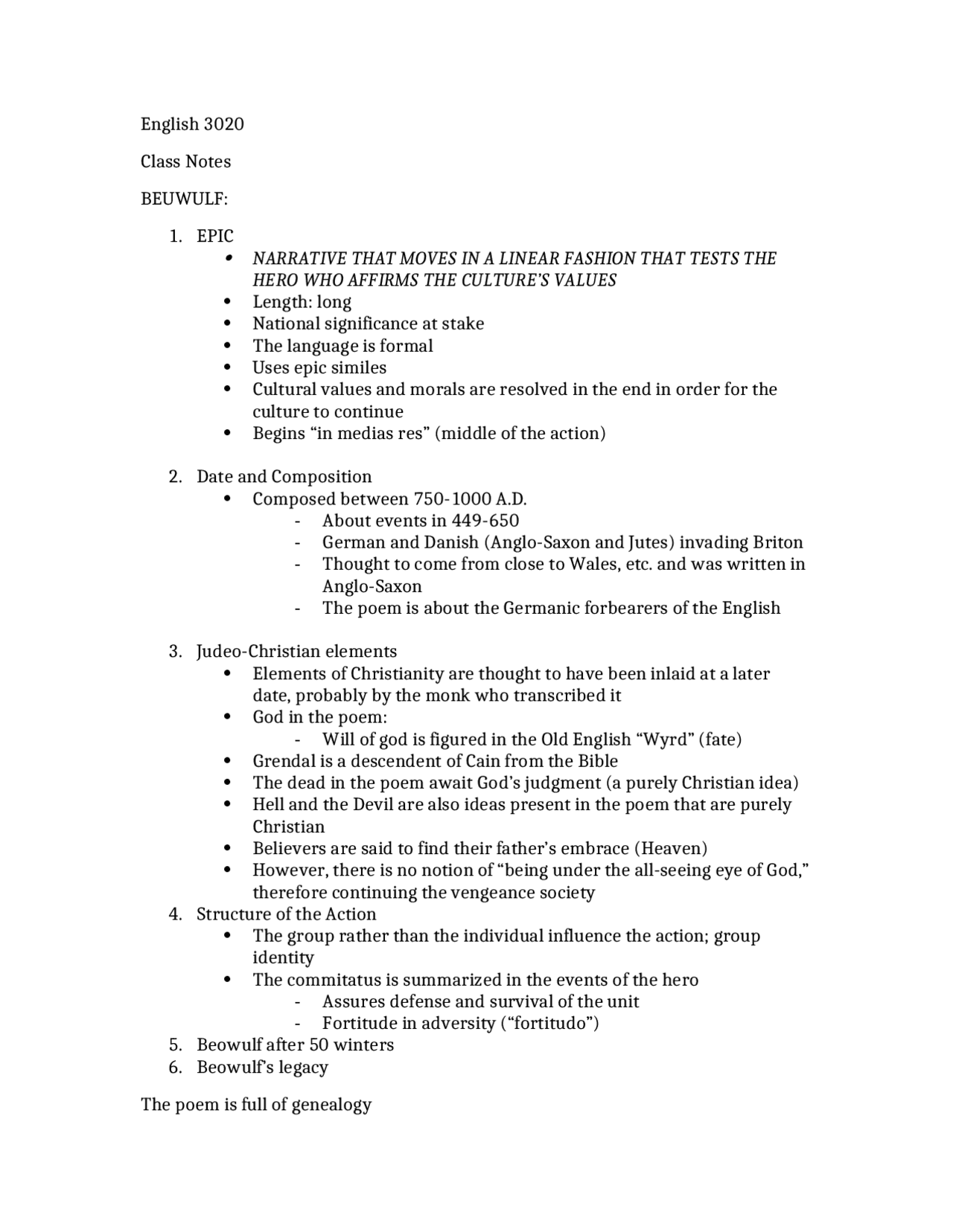 Beowulf: An Epic Poem of Anglo-Saxon Culture and Heroism - Prof. J ...