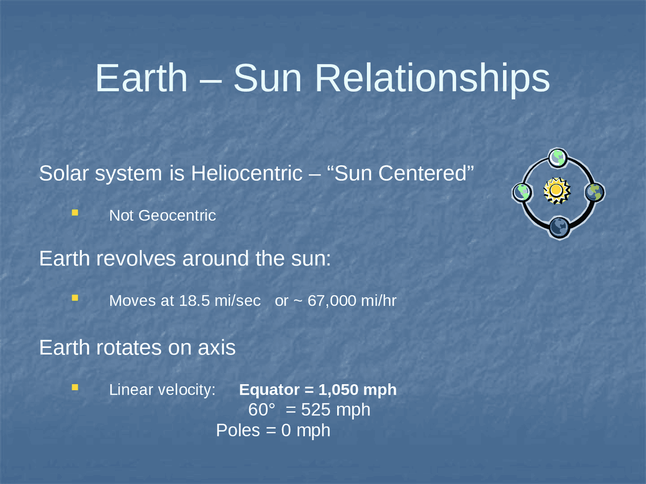 Earth and Sun Relationship - Lecture Notes | GEOG 2050 - Docsity