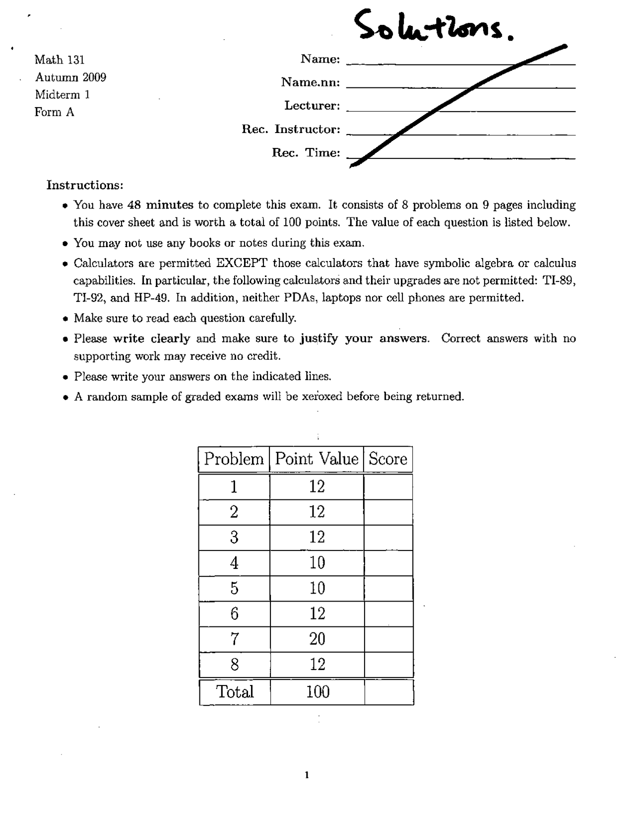 8 Solved Problems On Inequality And Derivation Midterm Exam Math