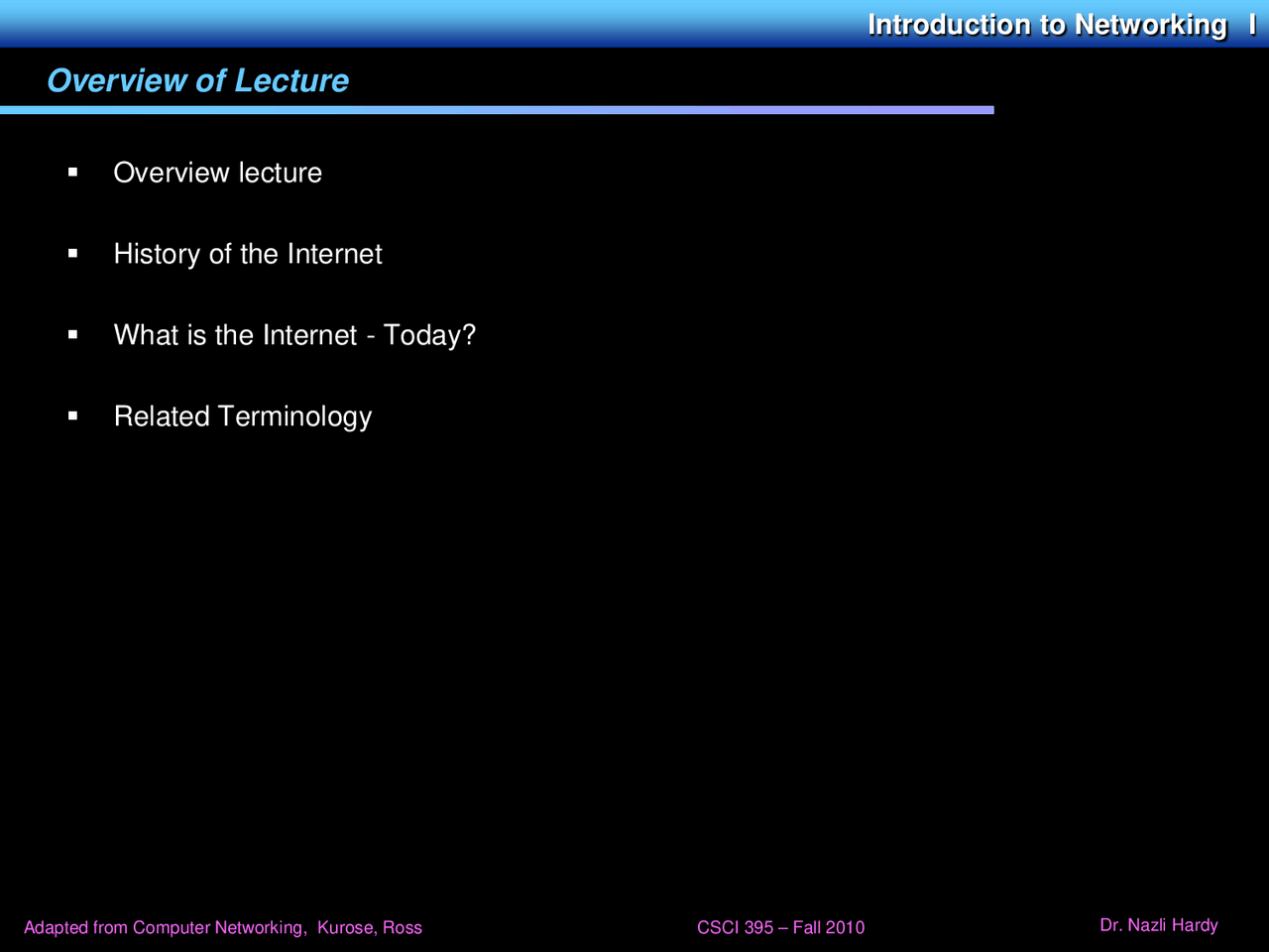 History Of Internet Computer Networks Csci 395 Docsity