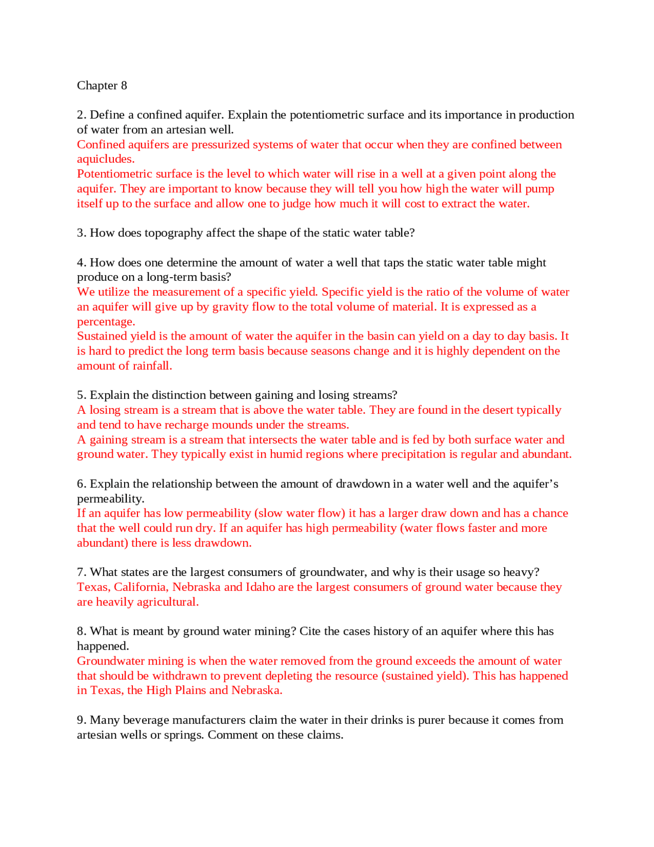 11 Questions on Environment: Earth with Answers | GGEOL 102 - Docsity