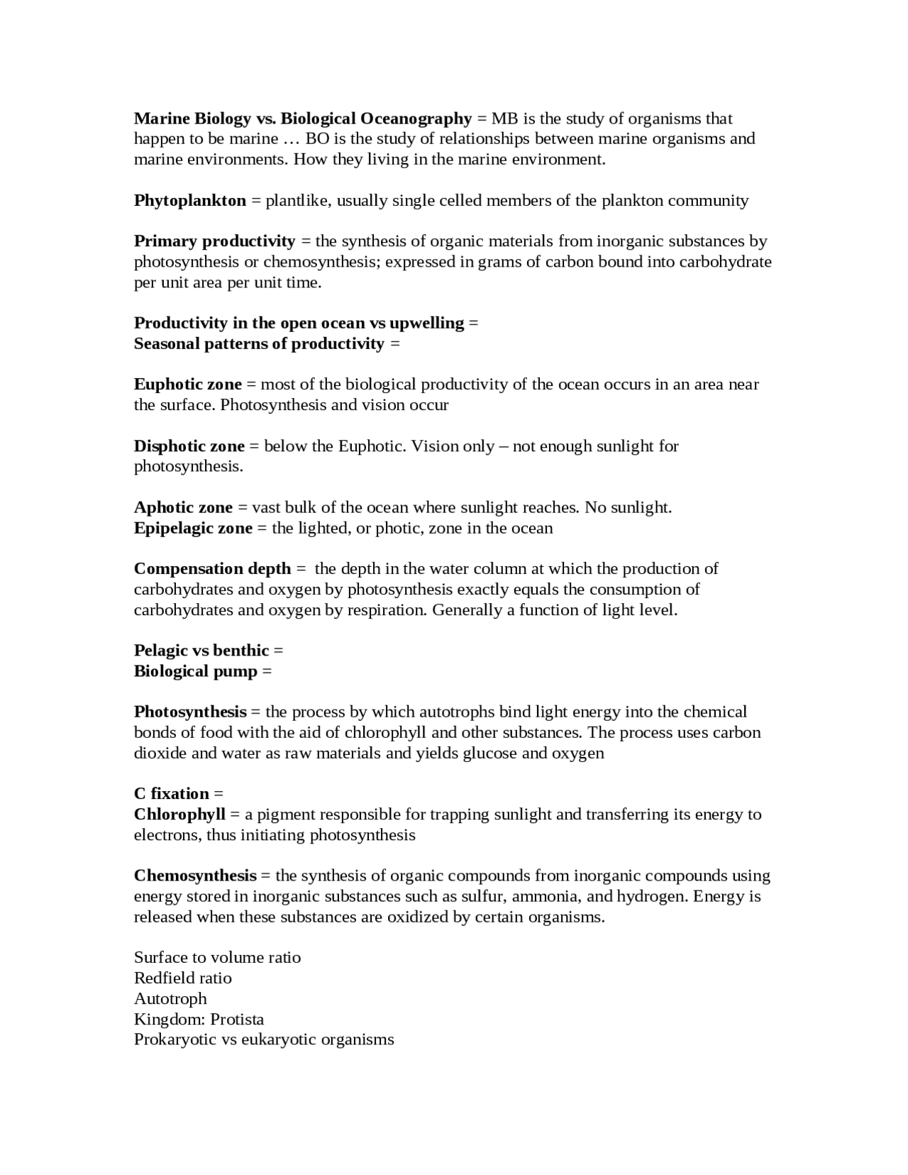 Exam 4 Study Guide for Introduction to Oceanography | OCS 1005 | Exams ...