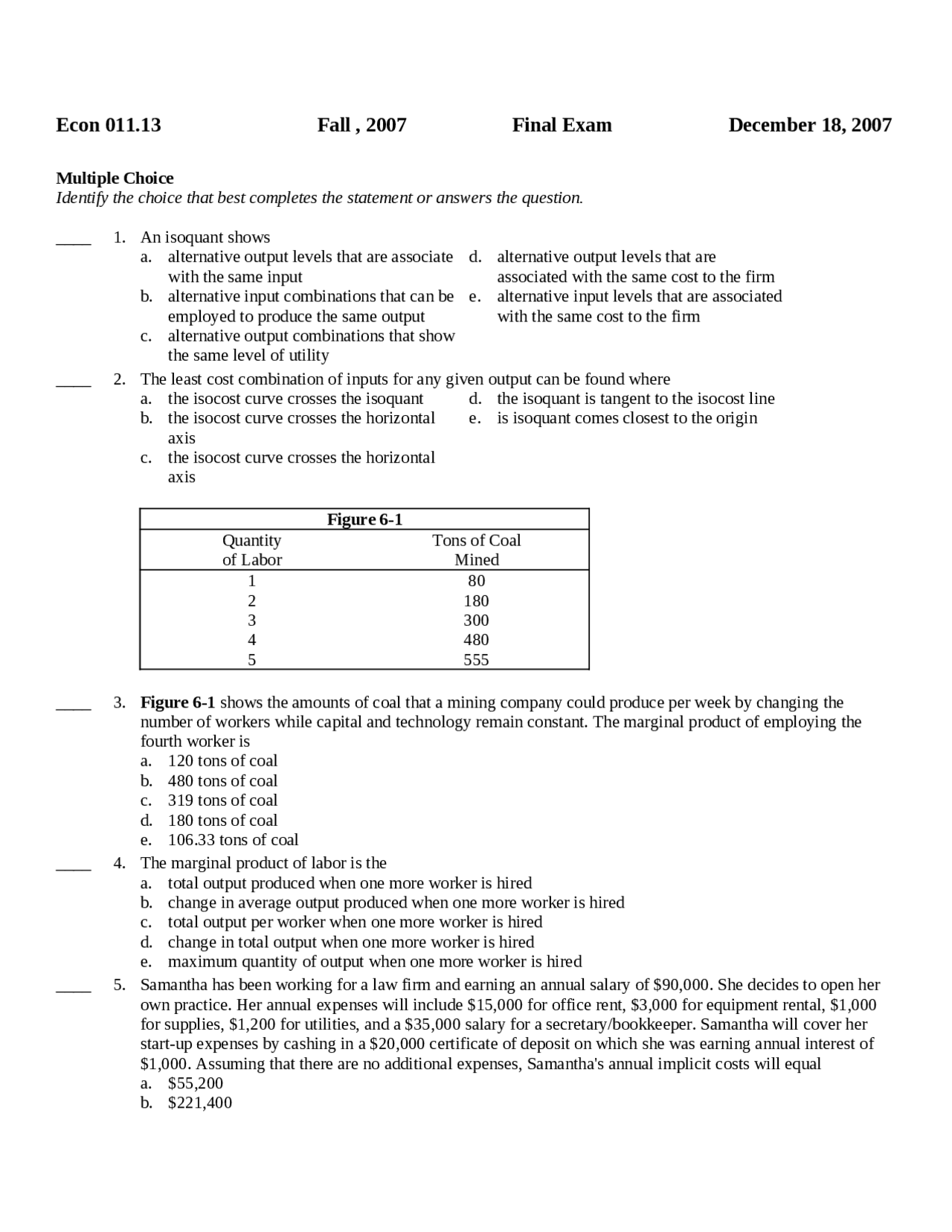 27 Mcqs For Final Exam Principles Of Economics Econ 011 Docsity