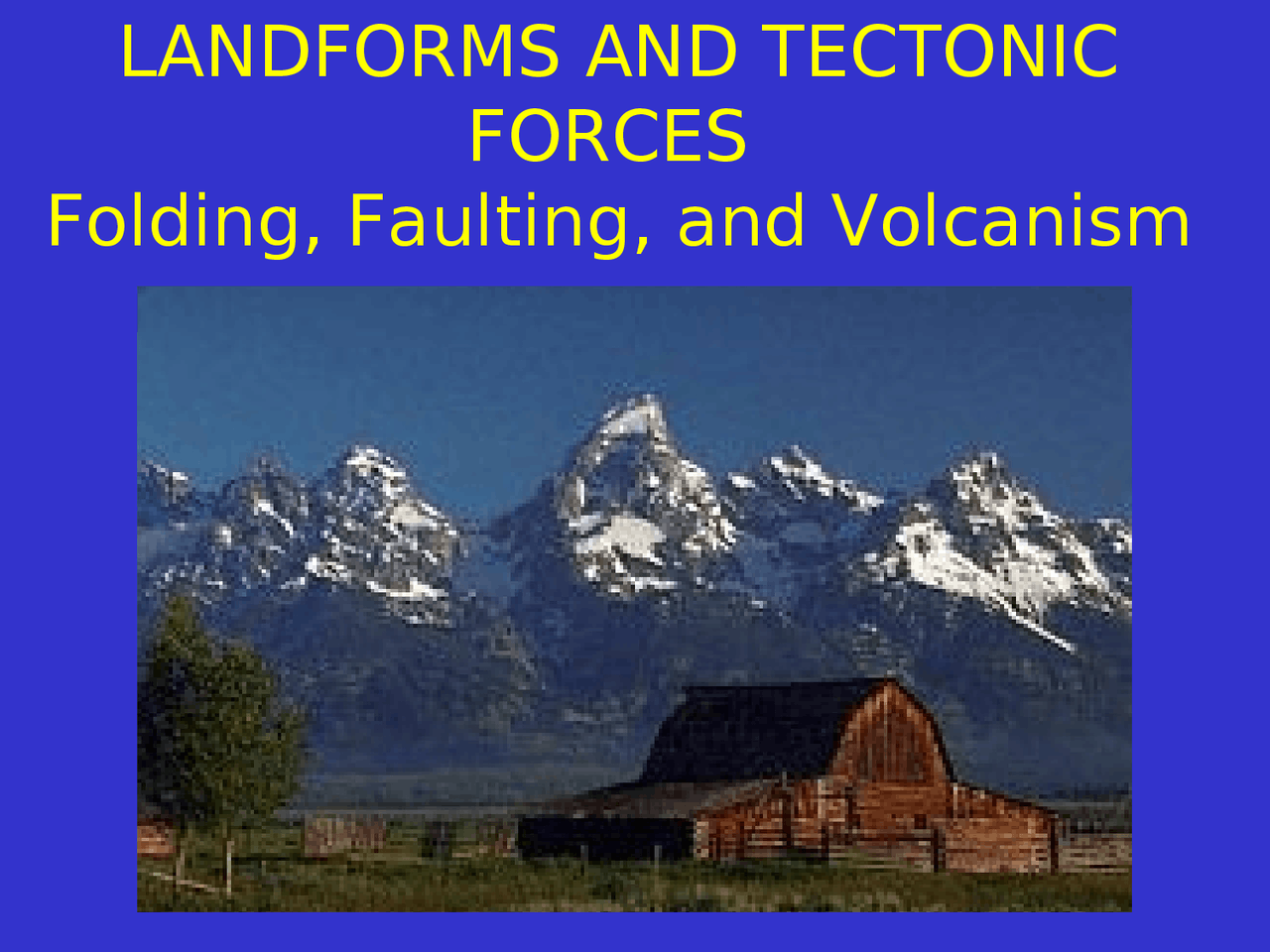 Landforms And Tectonic Forces Lecture Slides Geo 210 Docsity