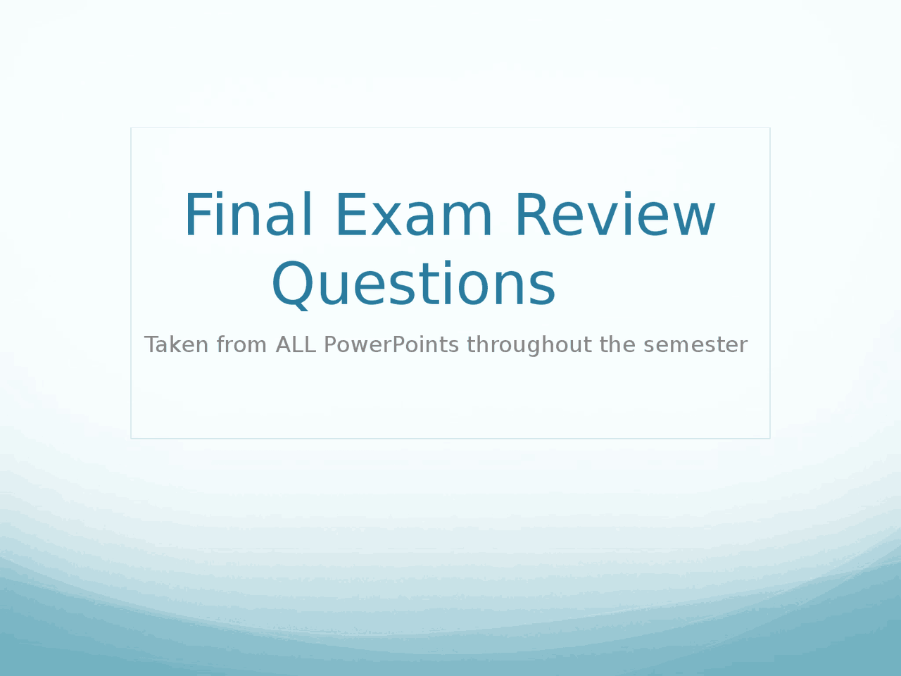 Final Exam Review Questions Introduction To Mass Media Mc 2000