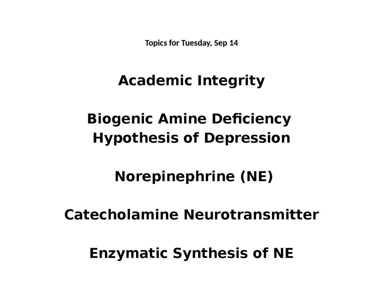 Biogenic Amine Deficiency Hypothesis of Depression - Lecture Notes ...