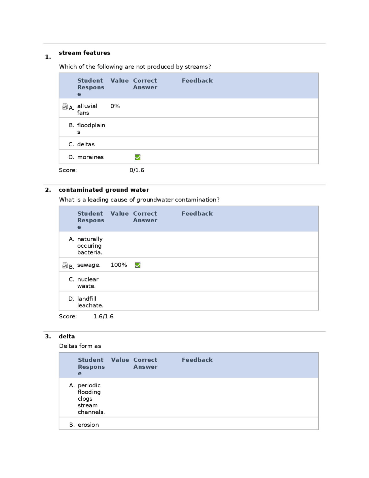 Practice Questions With Answers For Life And Earth Science Isci 2001