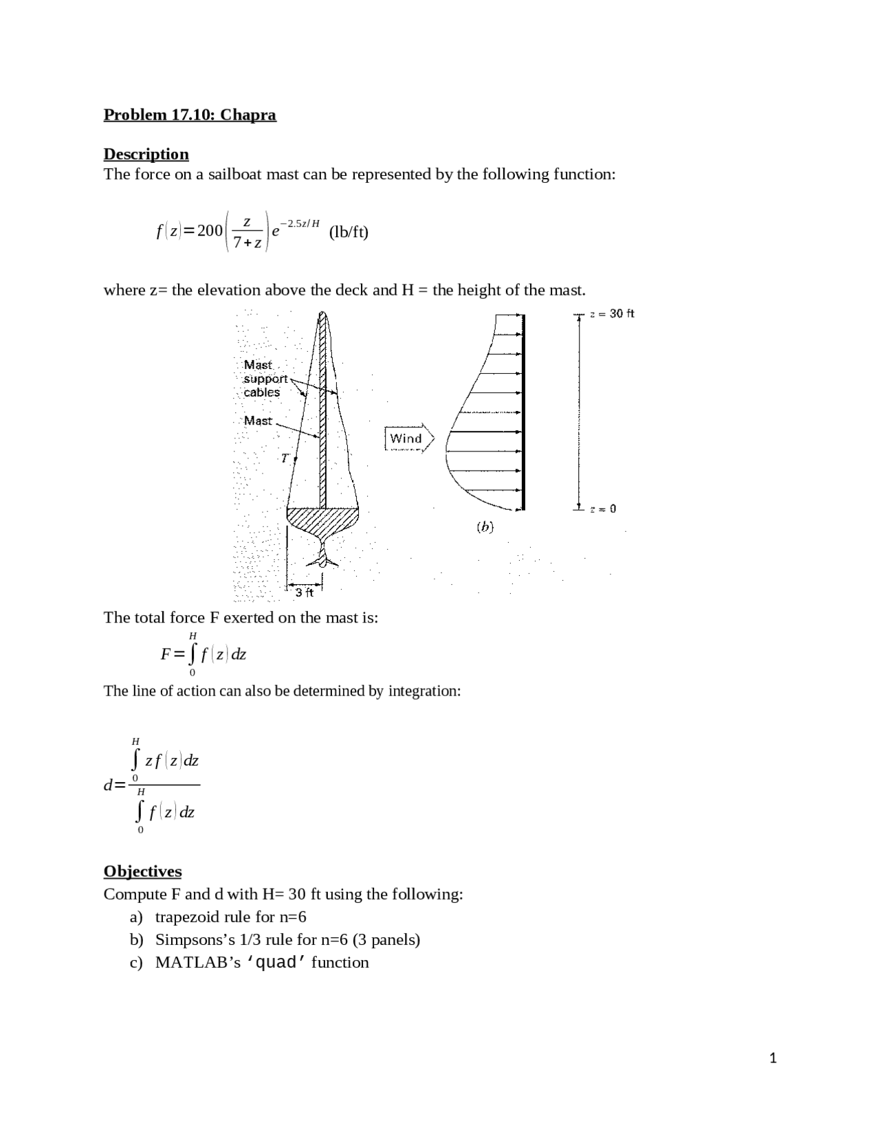 Sailboat Solved Problems Engineering Analysis Numerical Methods