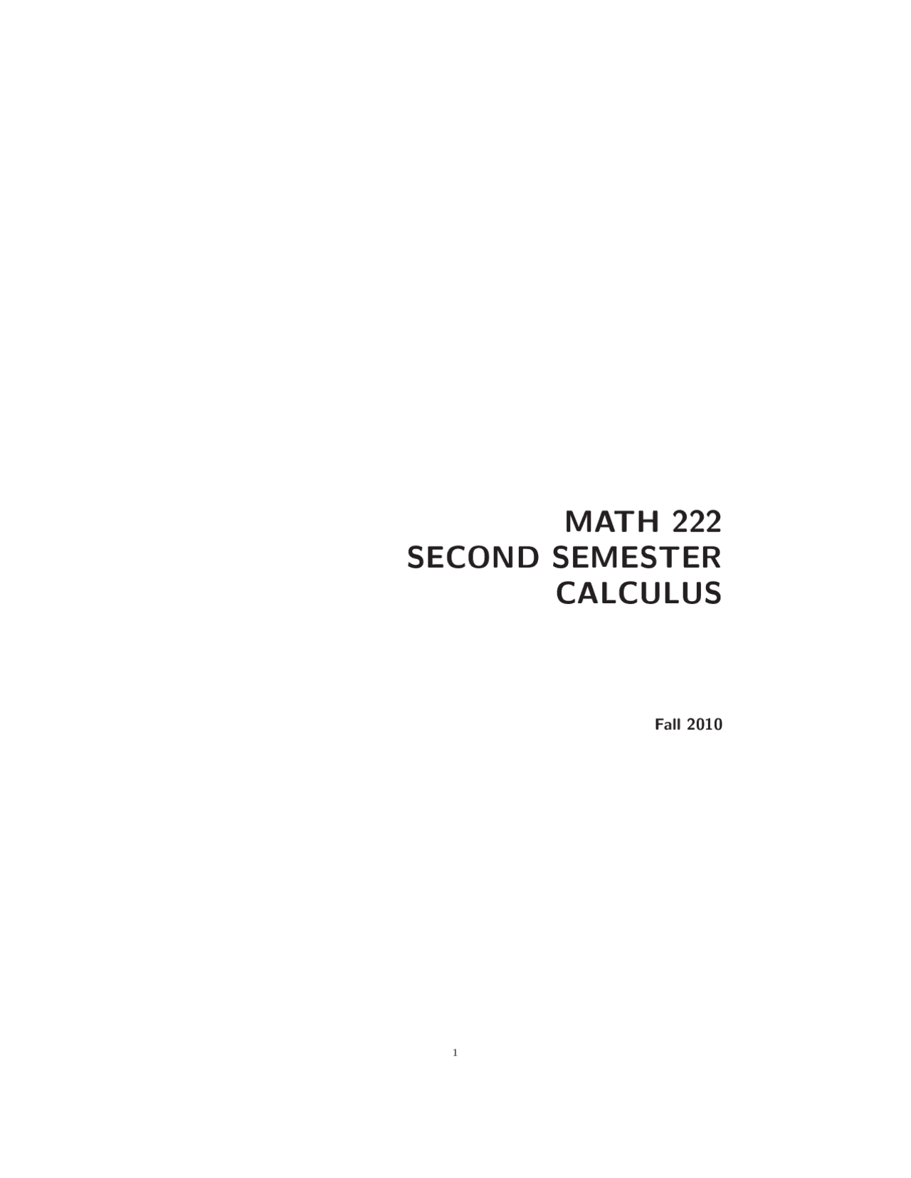 Notes On Calculus And Analytic Geometry Math 222 Docsity