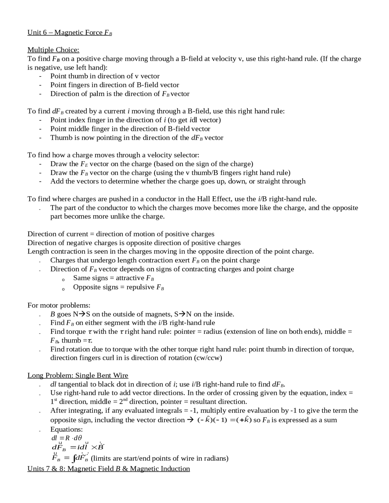 Exam 2 Study Guide | University Physics II | PHYS 208 - Docsity