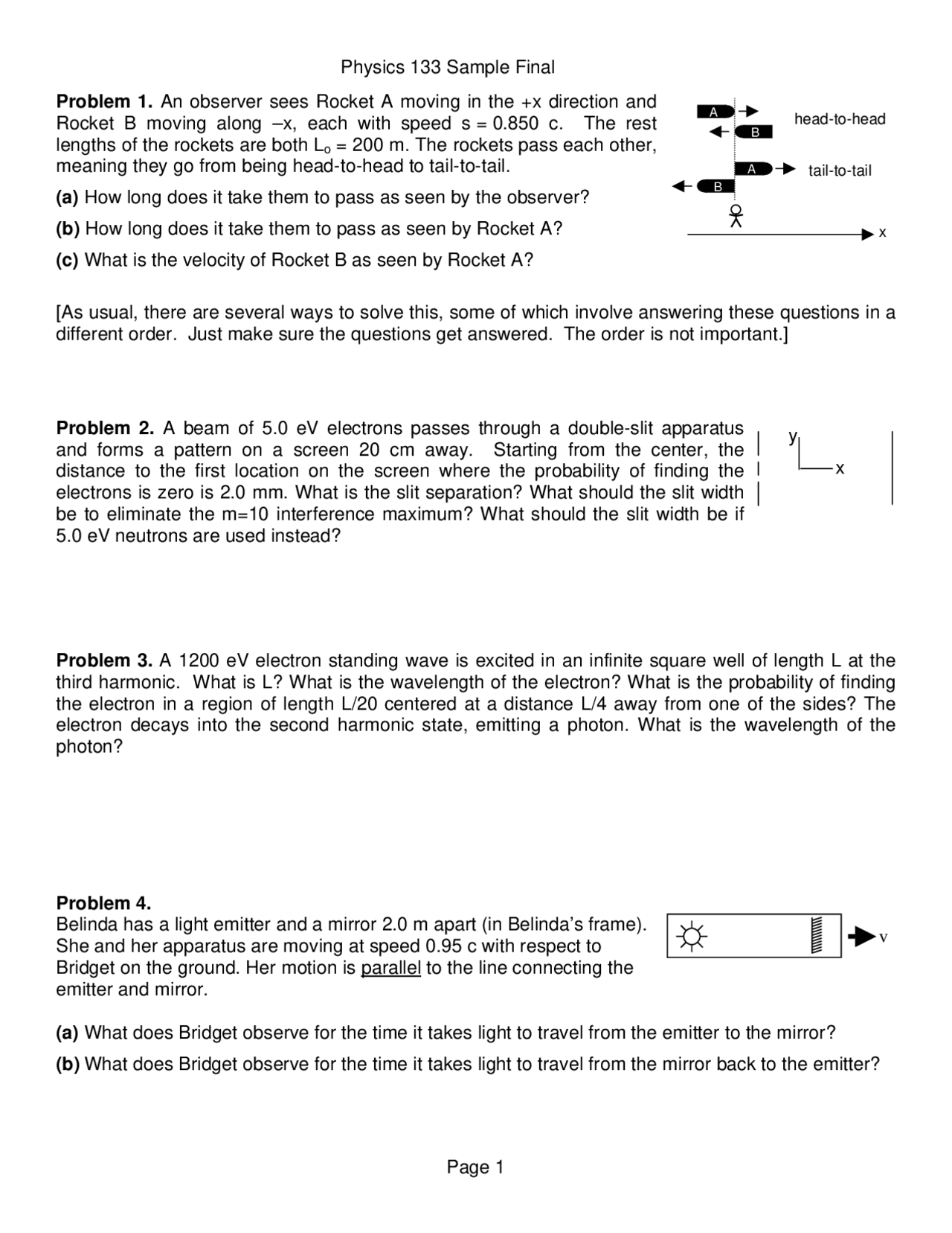 Sample Final Problems Introductory Physics Thermal Physics Waves