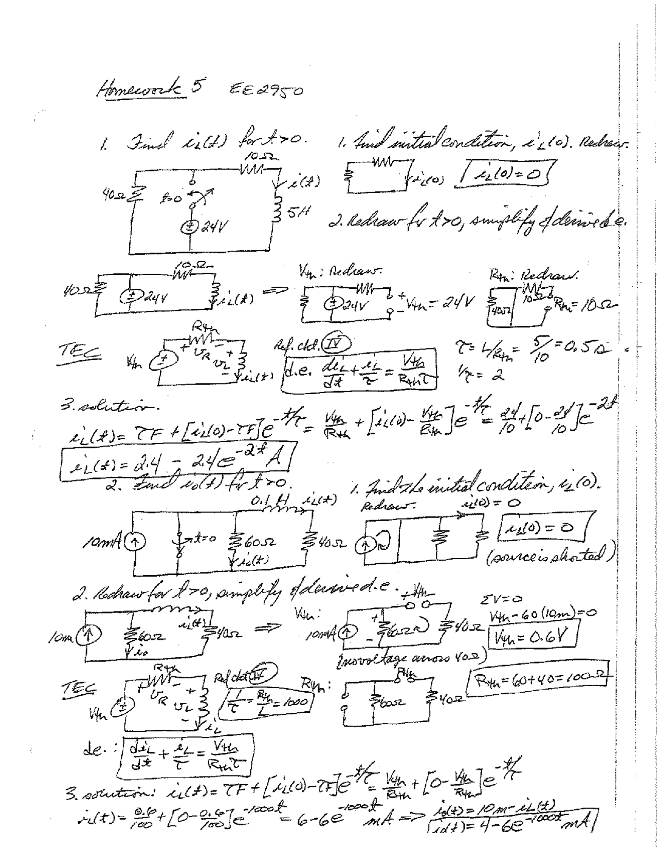 Electrical And Computer Engineering Handout Homework 5 Ee 2950
