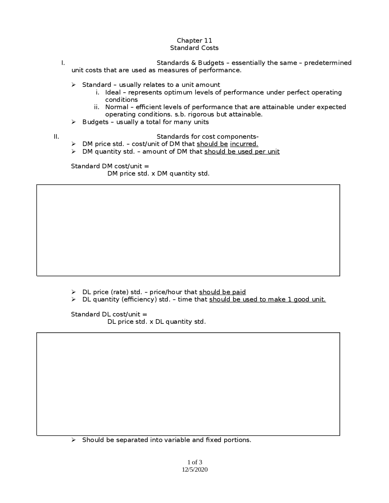 Introduction to Managerial Accounting - Study Guide | ACCT 2101 - Docsity