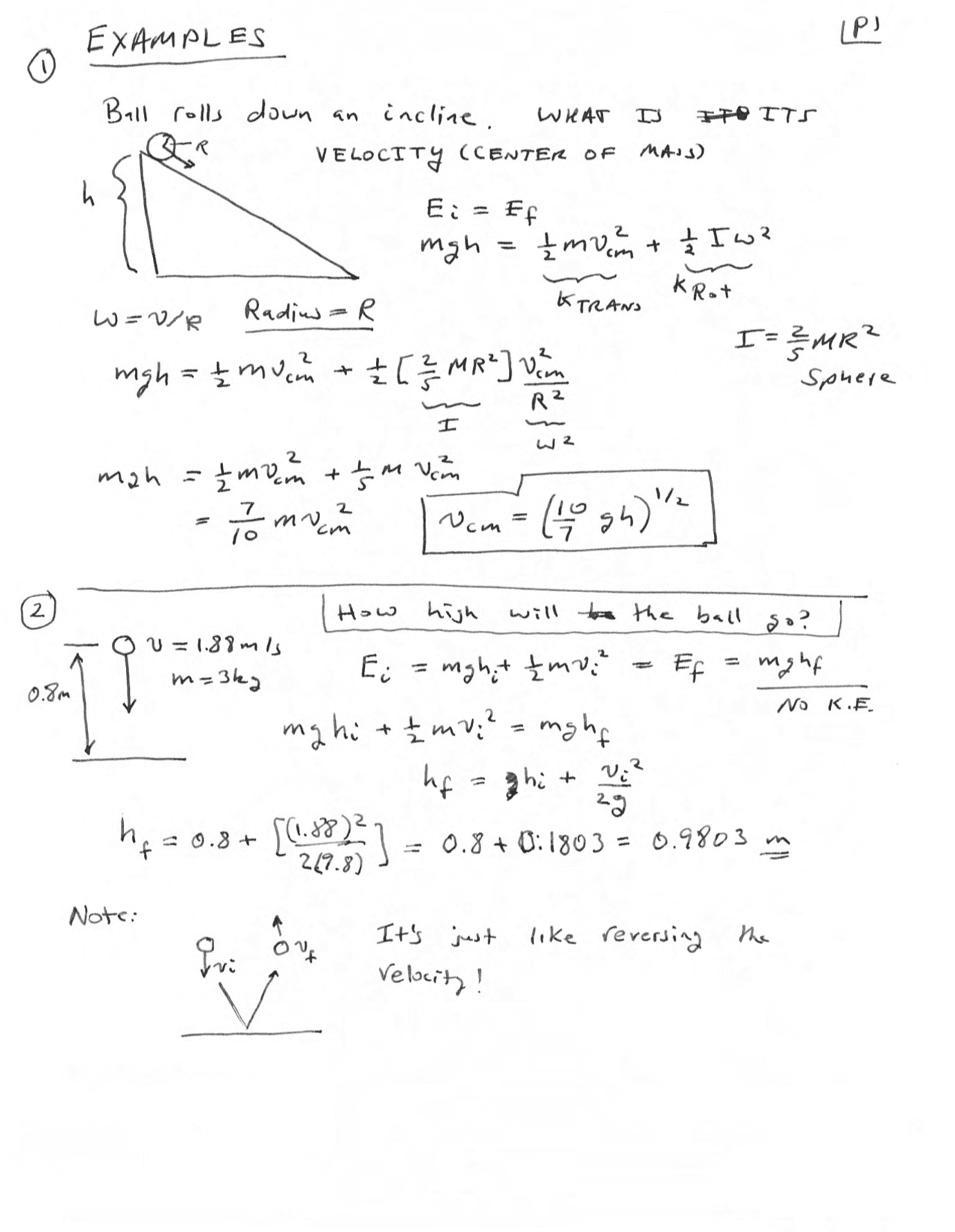 Engineering Physics I Handwritten Notes For Exam 3 Phy 303k Docsity