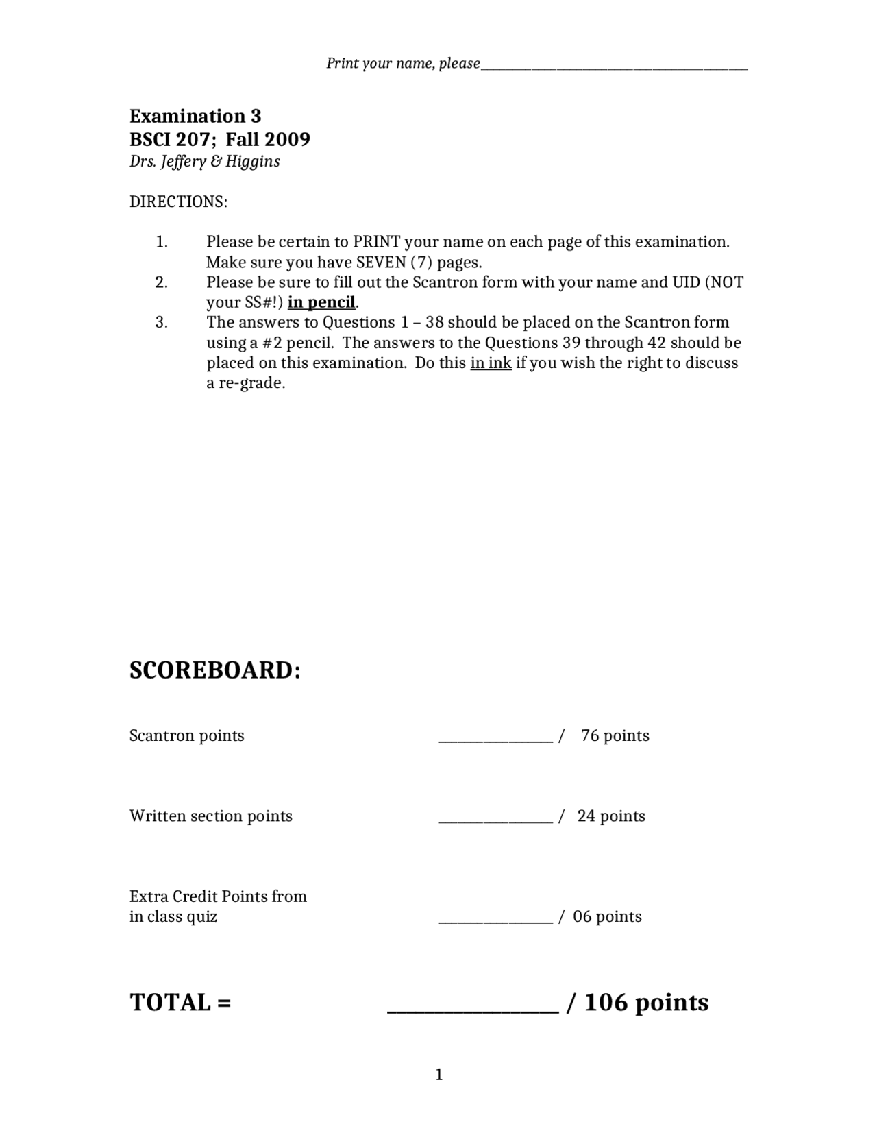 Exam 3 Practice Problems Principles Of Biology Iii Organismal Bsci