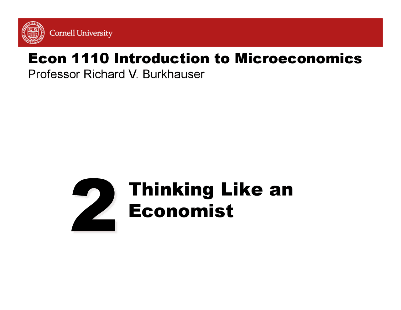Introductory Microeconomics Lecture Notes Econ 1110 Docsity