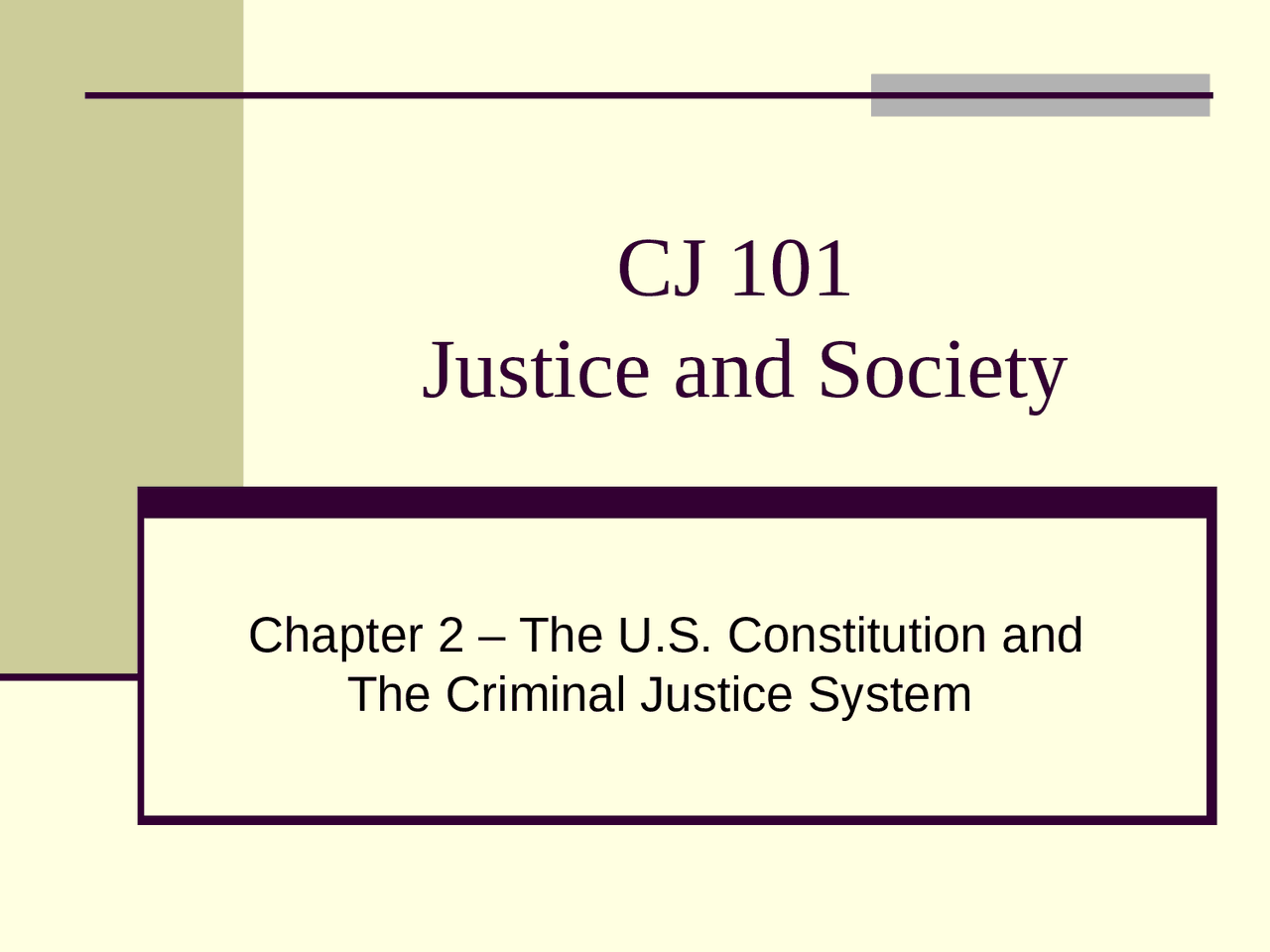 Constitution and the Criminal Justice Systems - Exam 2 | CJ 101 | Exams ...