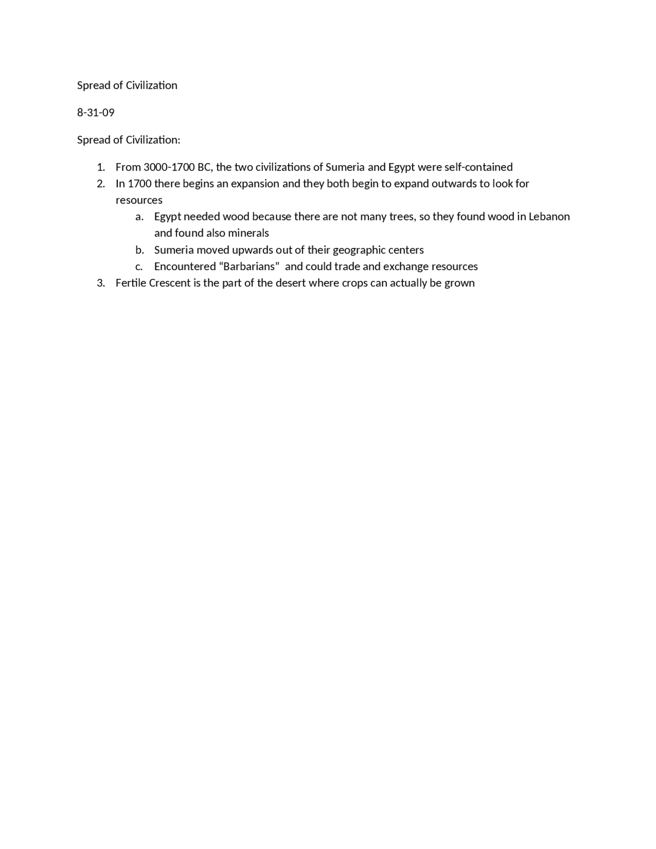 Spread of Civilization - West Civil to 1500 | HIST 1001 - Docsity