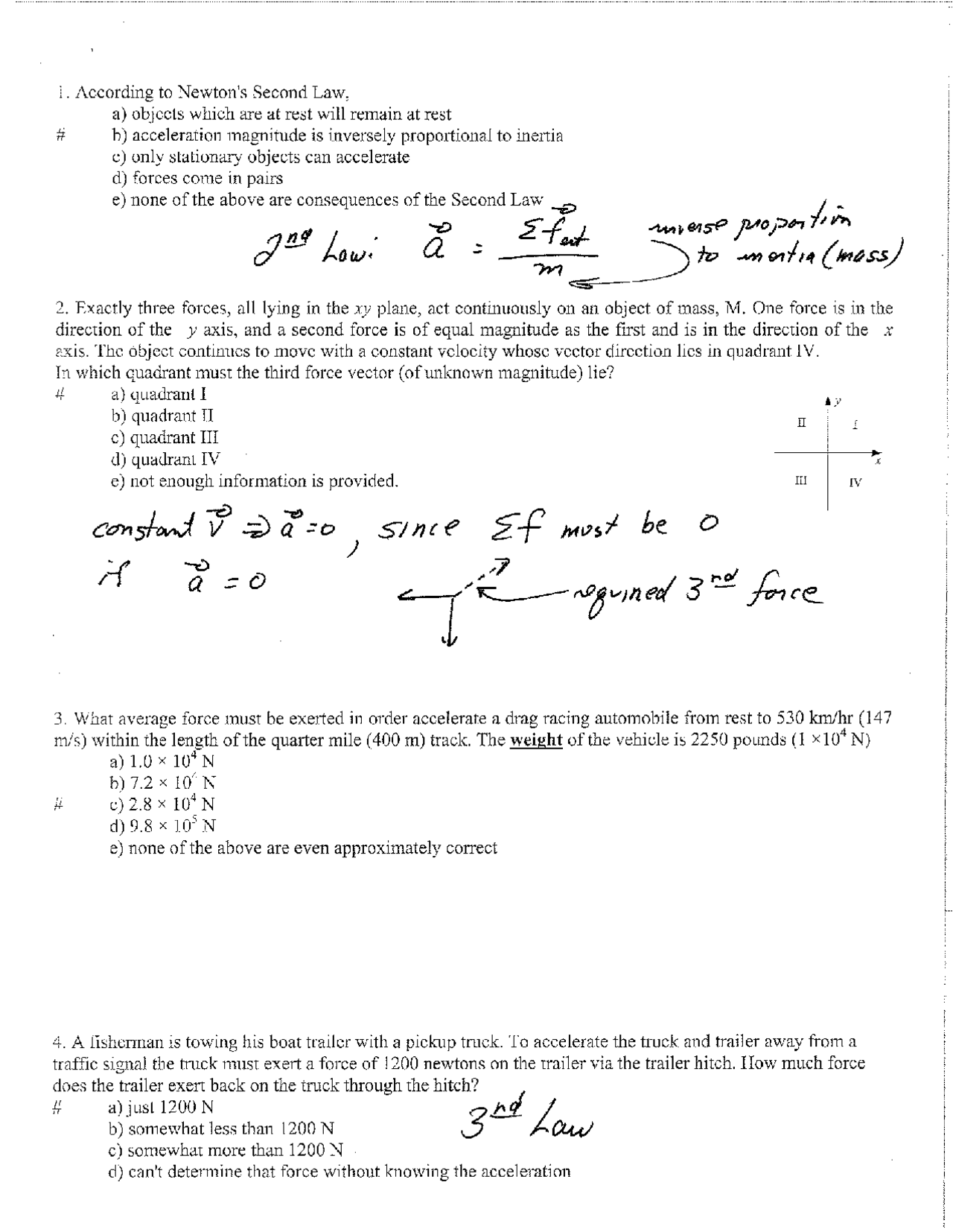 Exam 3 Solved Introduction Physics Phys 1100 Docsity