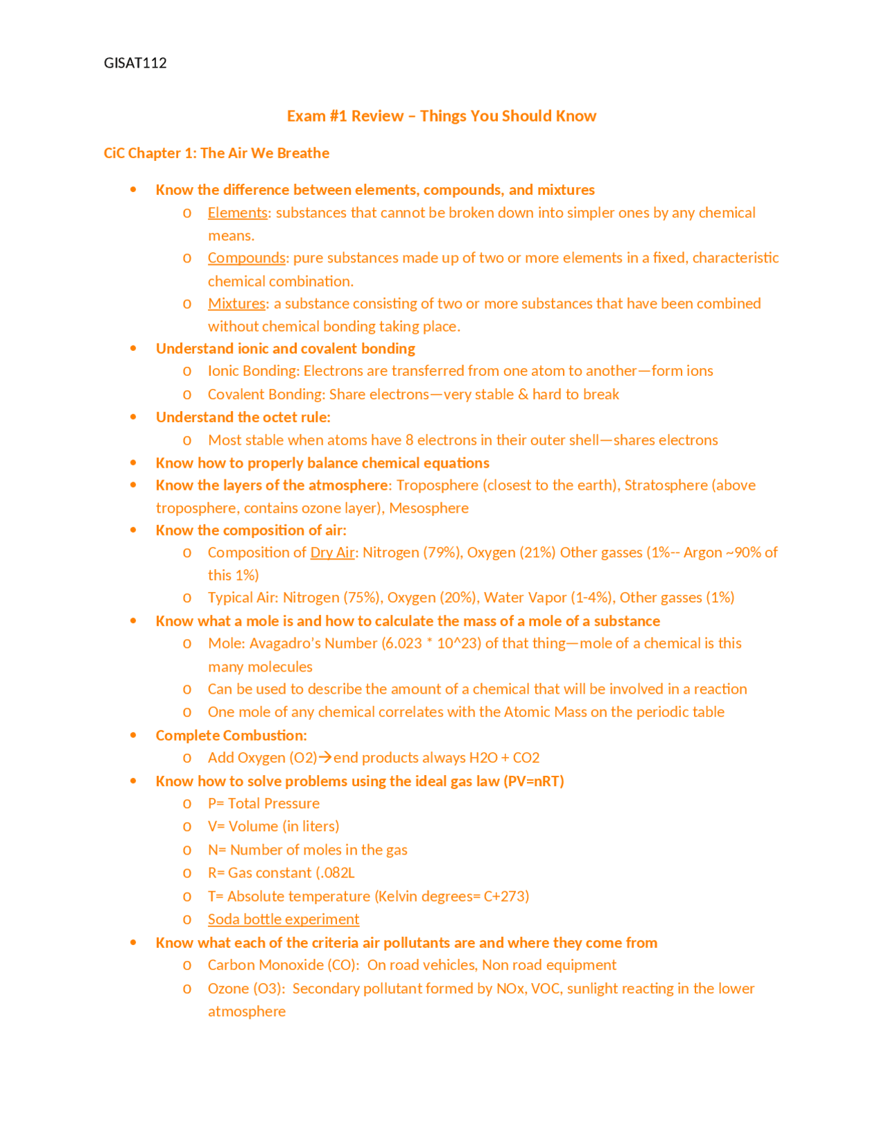 Air Ozone And Global Warming Environmental Issues Gisat 112 Docsity
