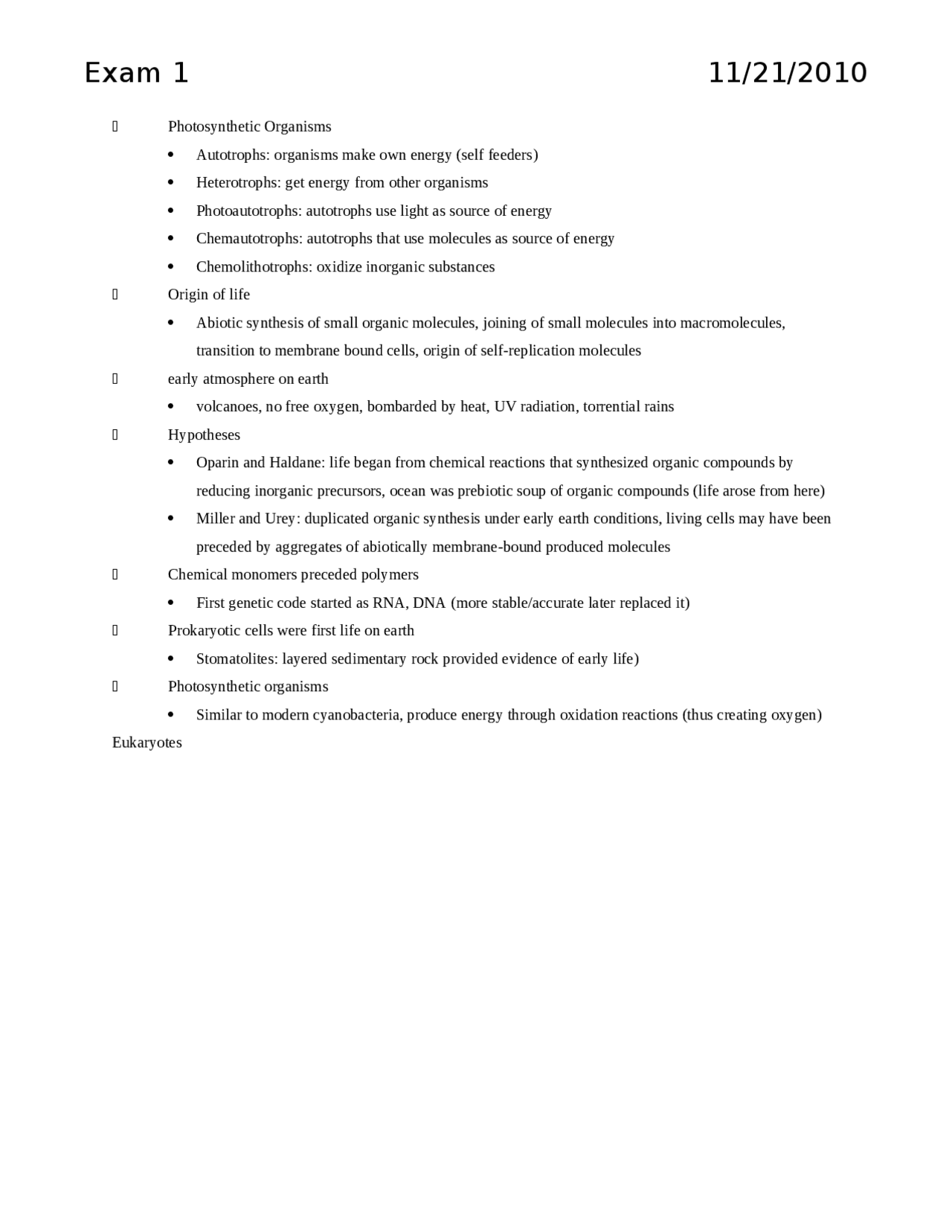 Final Exam Study Guide for Principles of Biology II | BIOL 1108 - Docsity