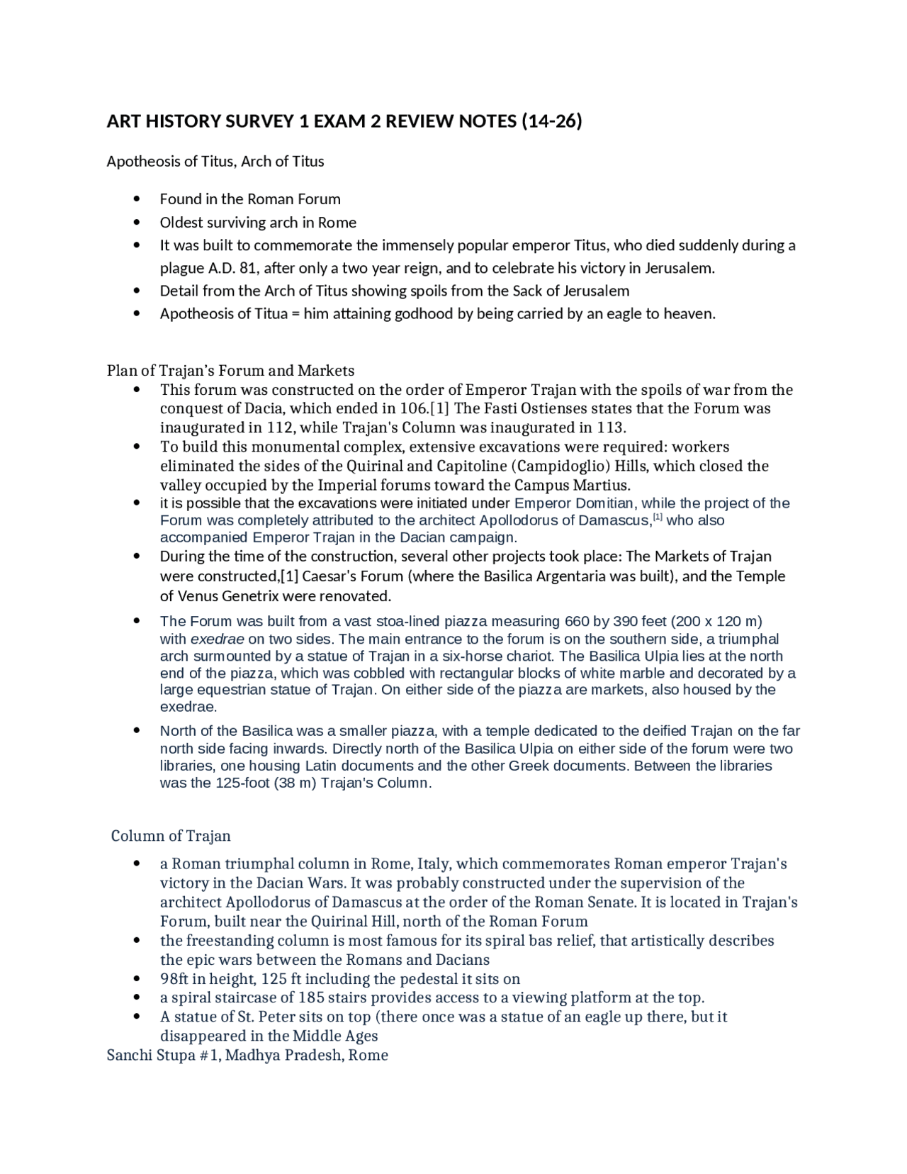 Exam 3 Notes II - Art History Survey 1 Exam 2 Review Notes | ART 1200 ...