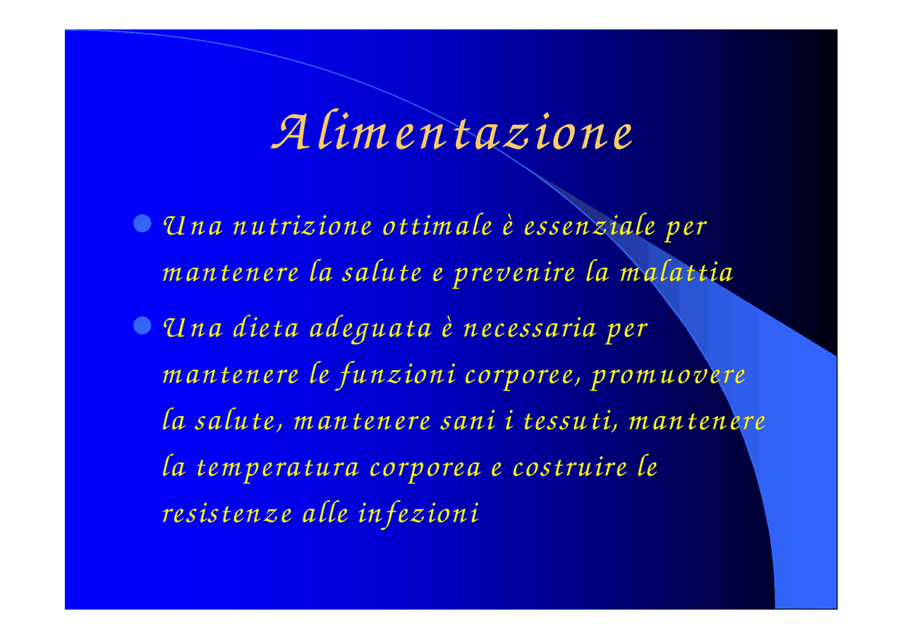 Infermieristica Appunti Di Alimentazione Docsity